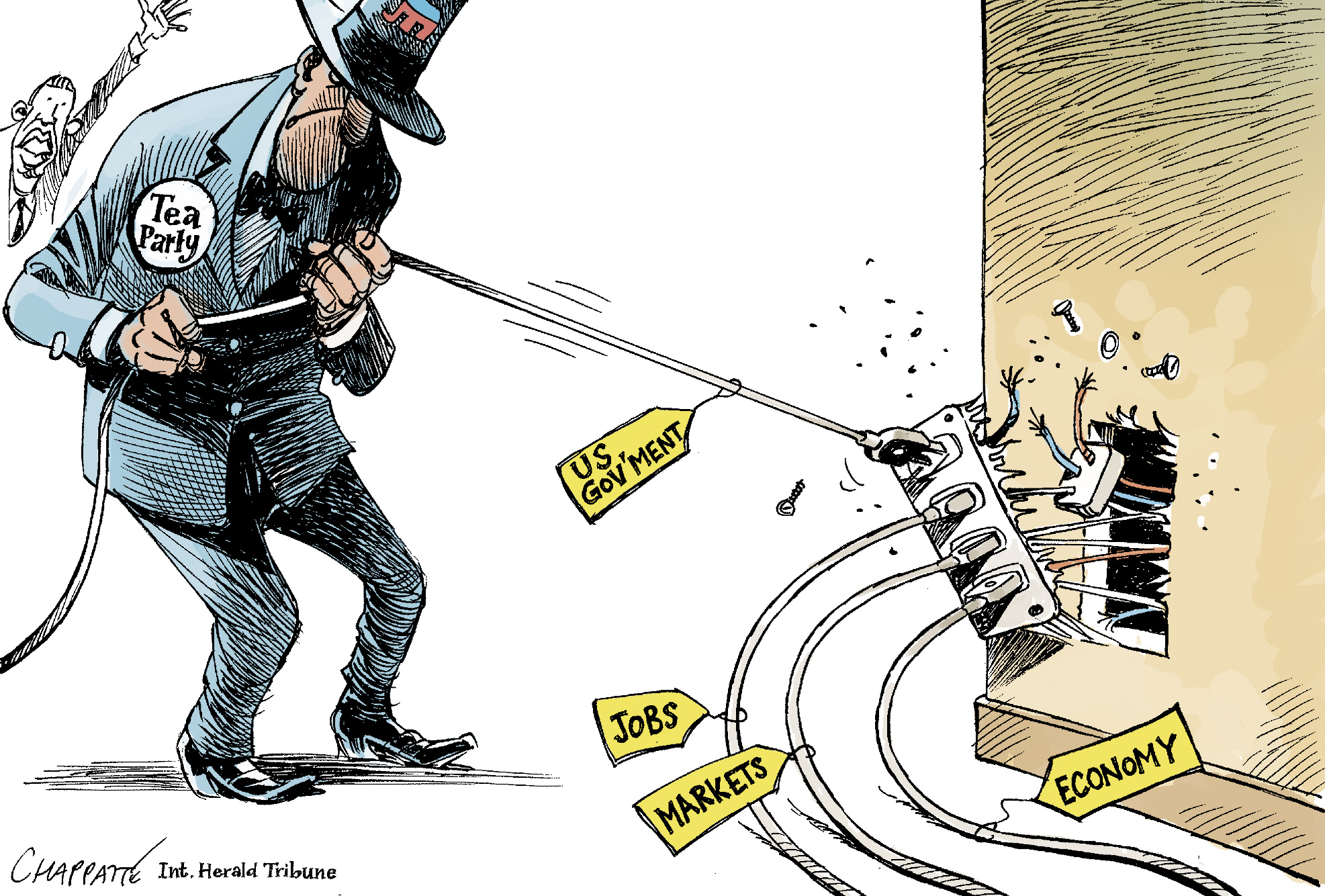 GOP shuts down US Government | Globecartoon - Political Cartoons ...