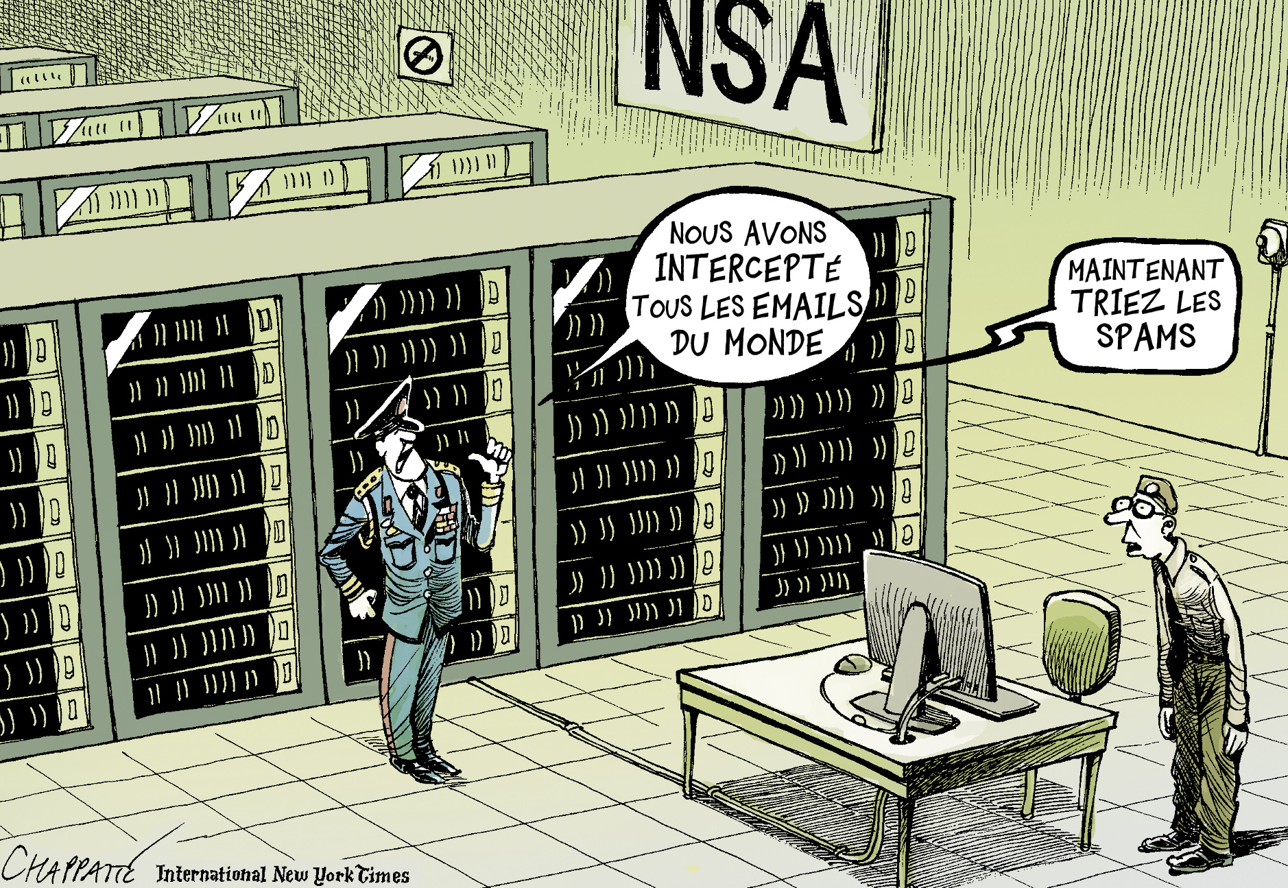 La grande collecte de la NSA | Globecartoon - Political Cartoons ...
