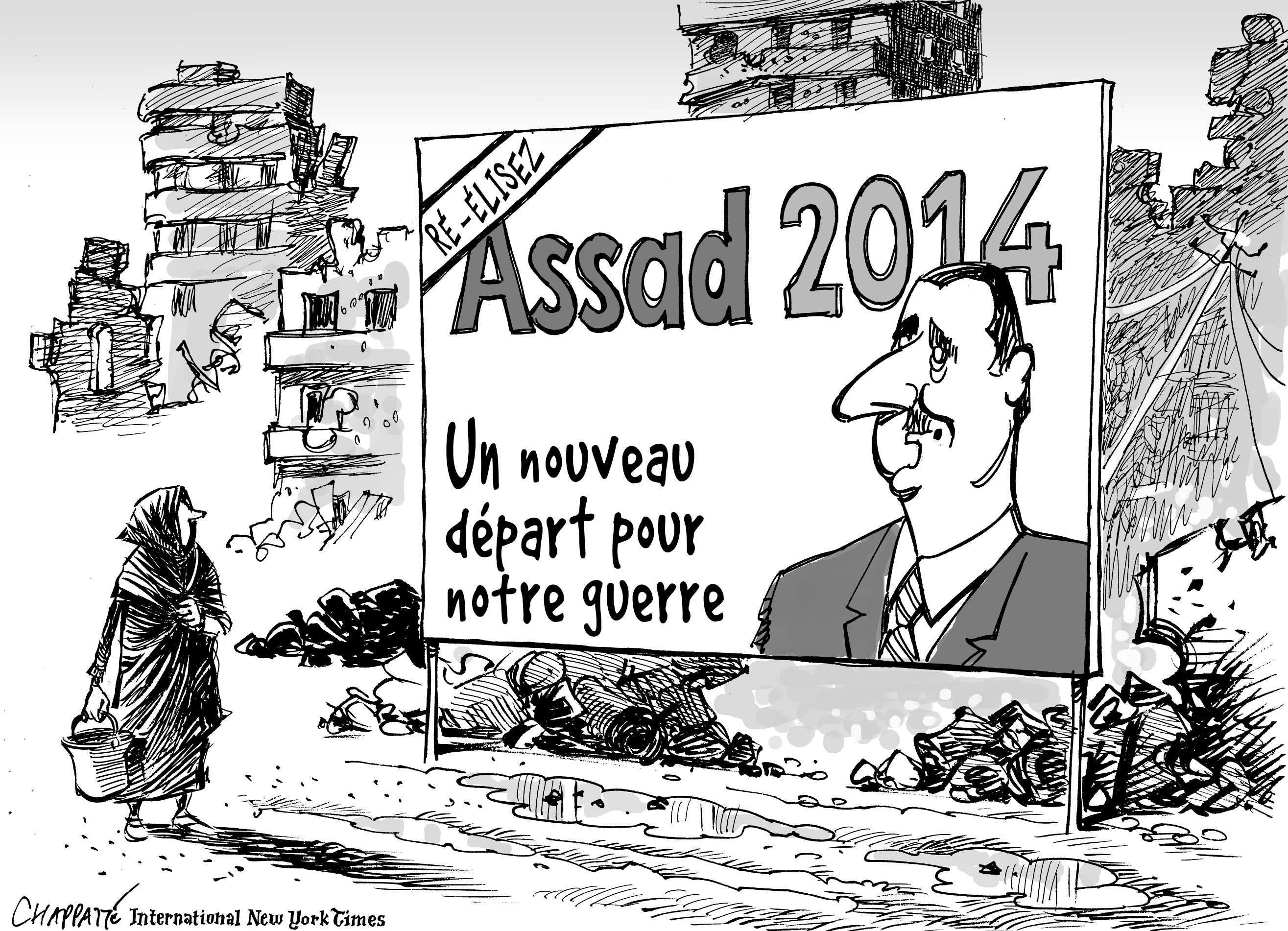 Assad va se présenter à sa succession | Globecartoon - Political ...