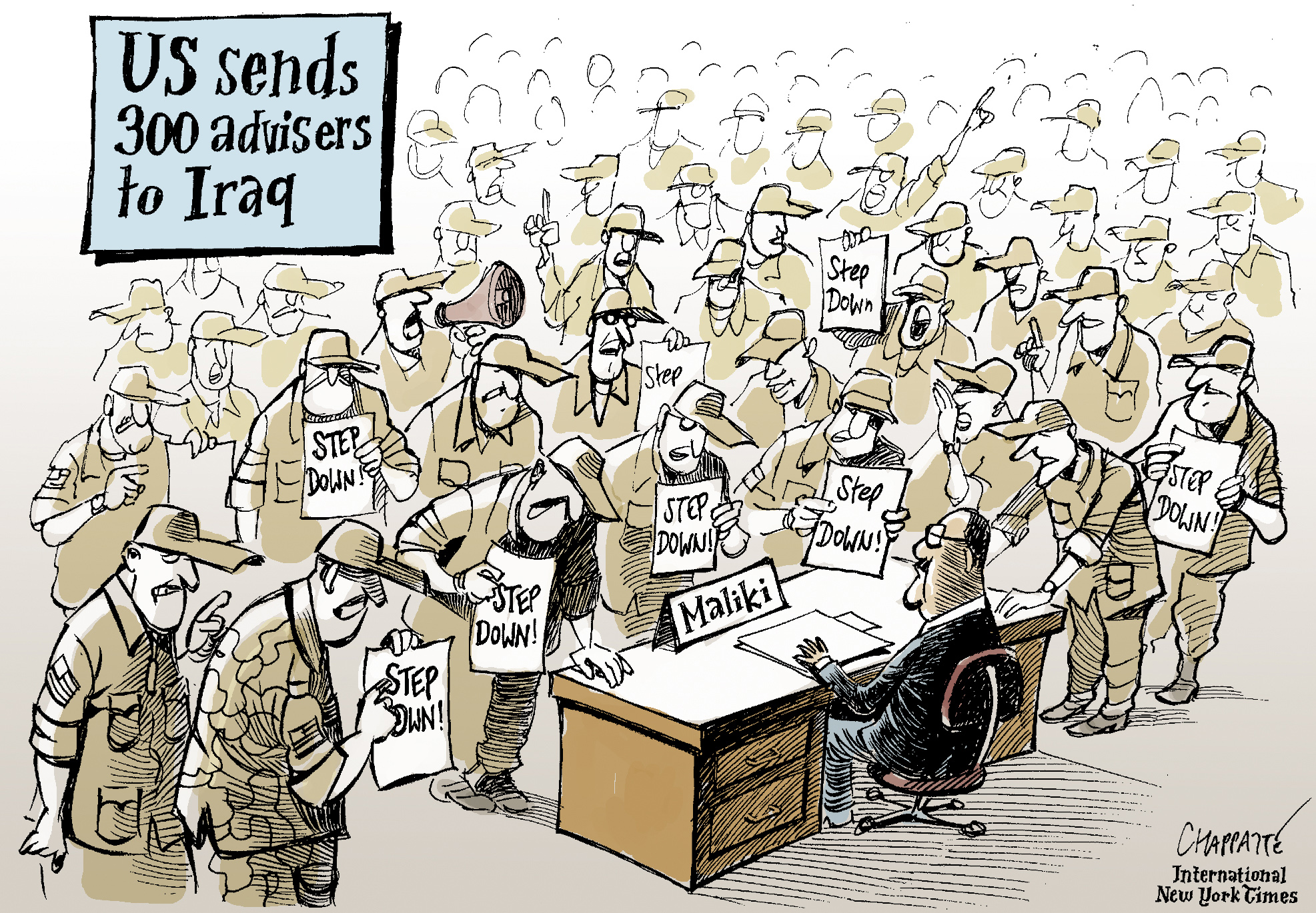 US to the rescue | Globecartoon - Political Cartoons - Patrick Chappatte