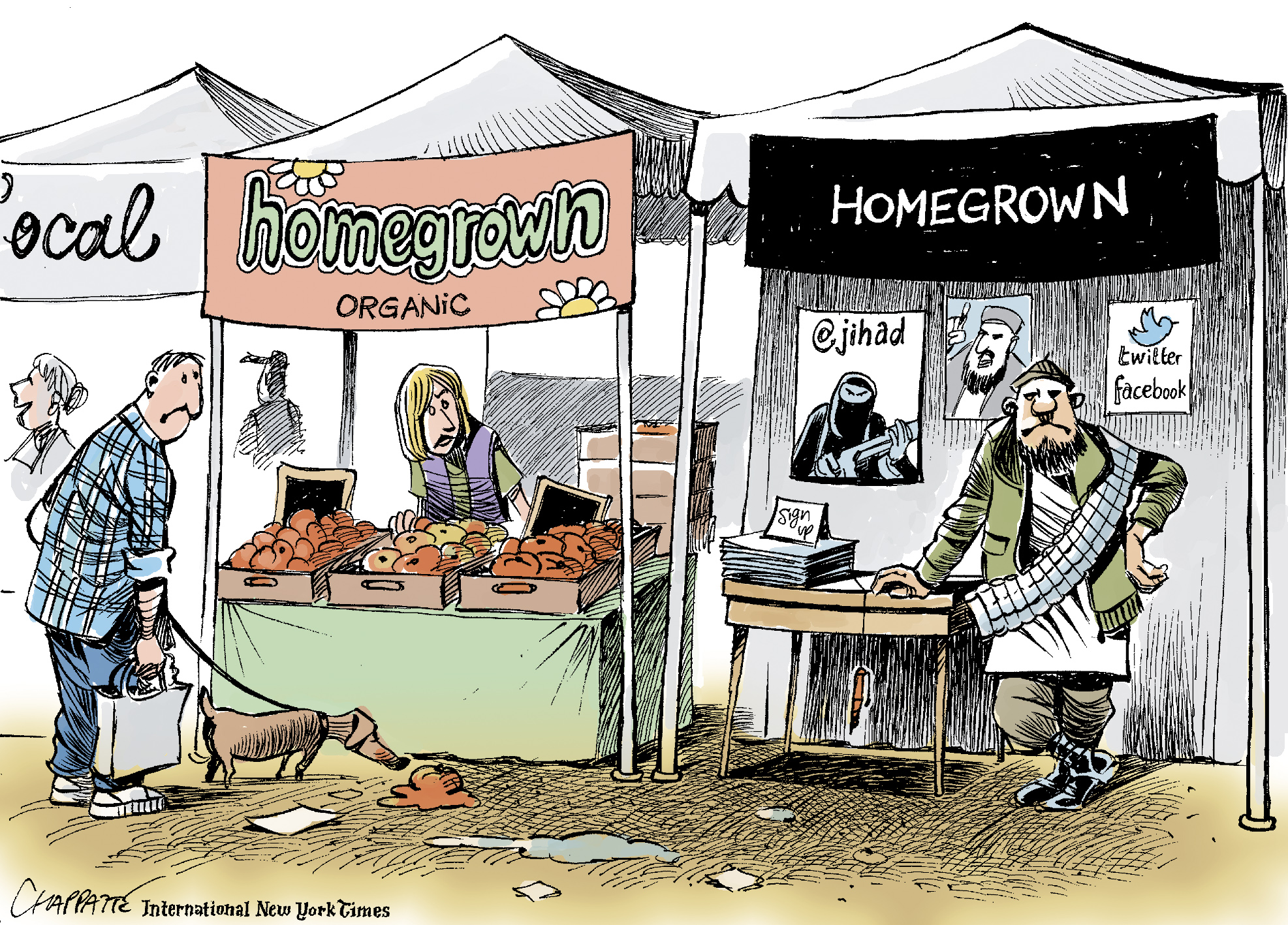 Domestic terrorism | Globecartoon - Political Cartoons - Patrick Chappatte