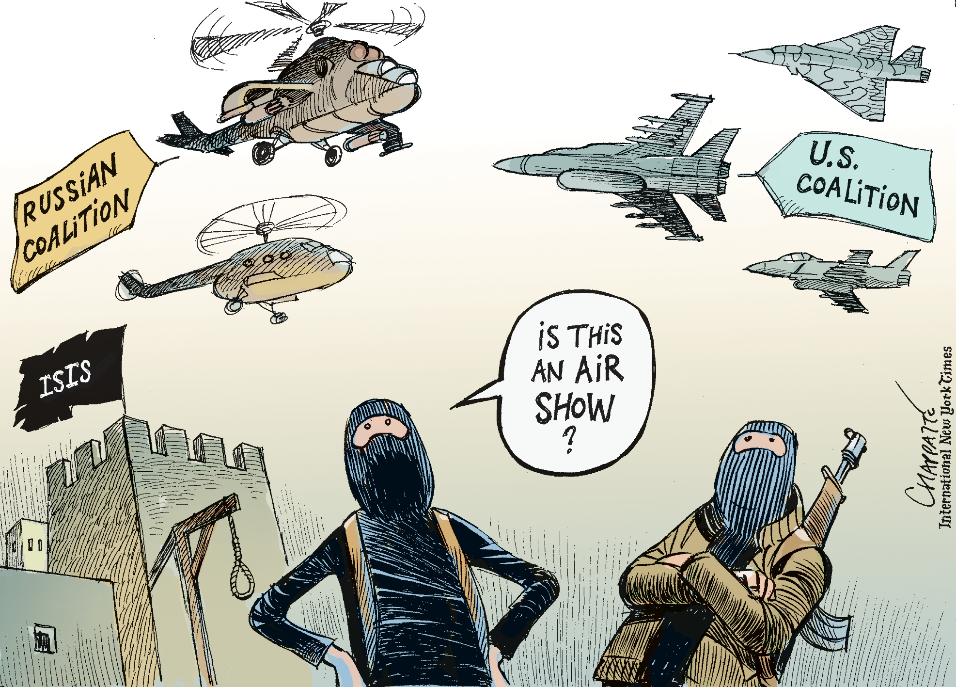 Russia's strikes in Syria | Globecartoon - Political Cartoons - Patrick ...