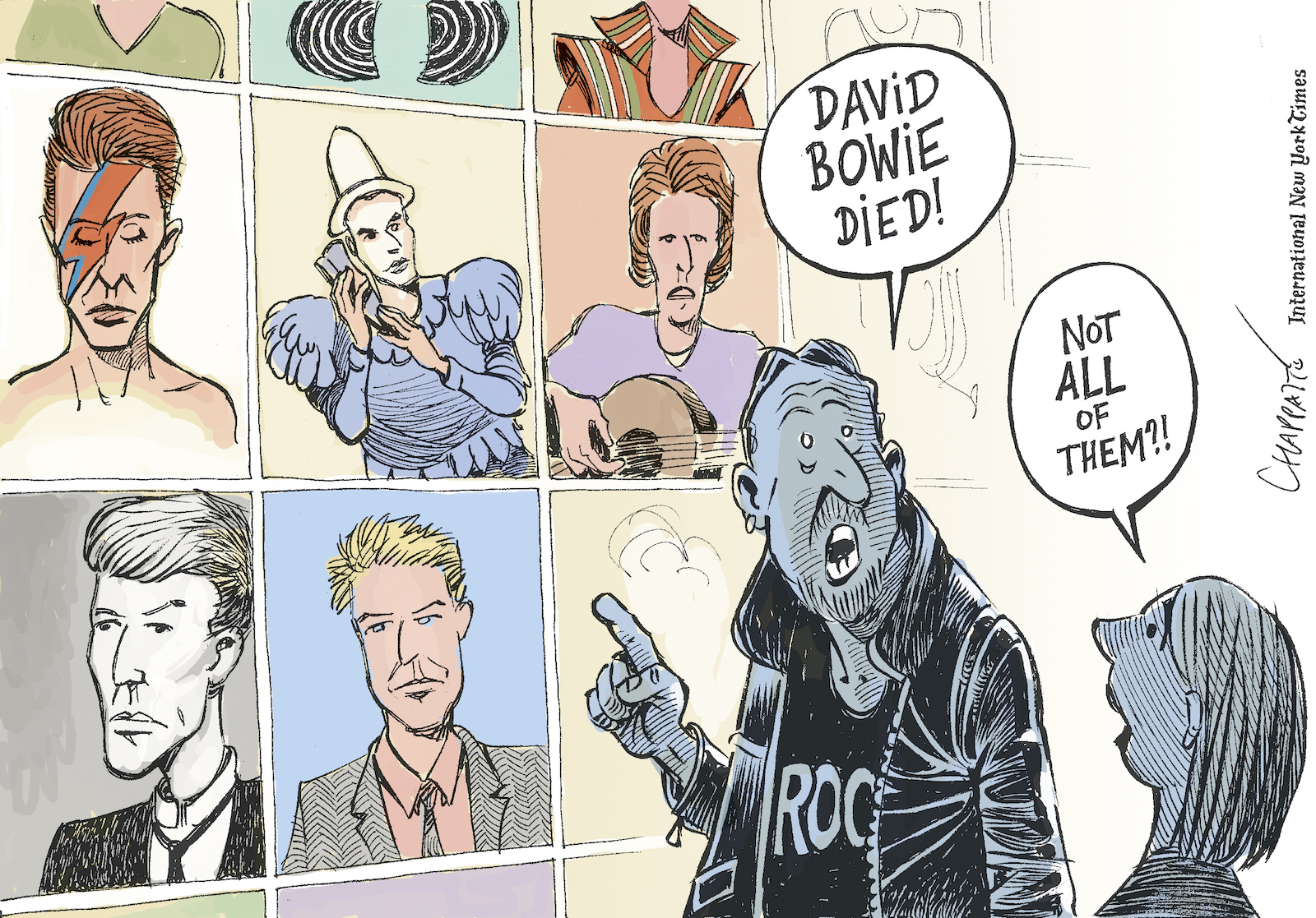 Bye bye David Bowie | Globecartoon - Political Cartoons - Patrick Chappatte