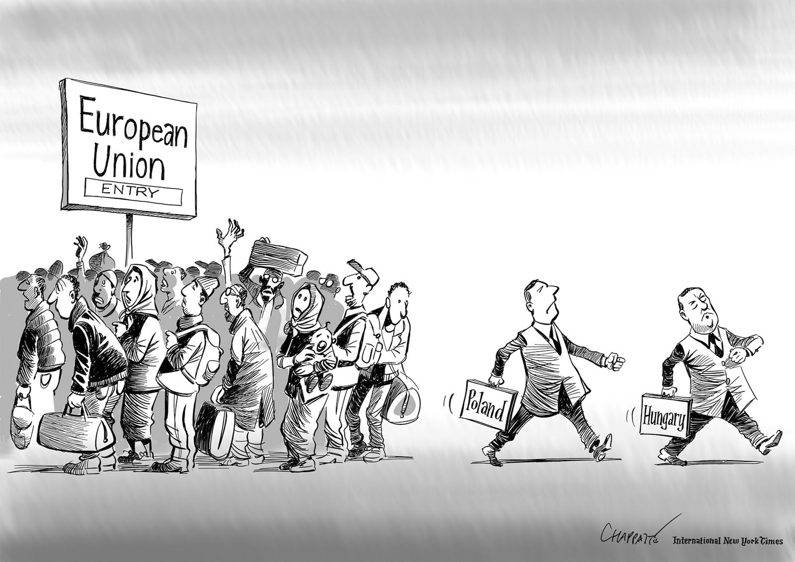 Poland and Hungary drifting from EU | Globecartoon - Political Cartoons ...