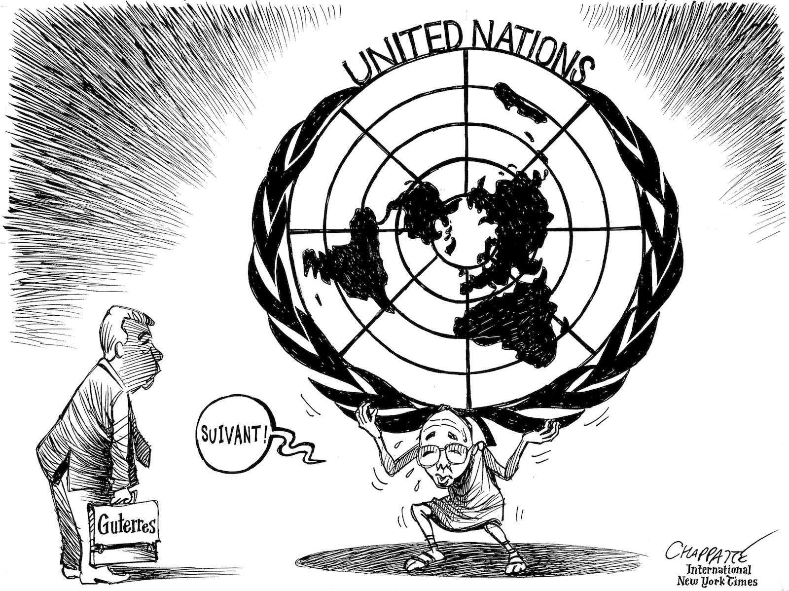 Un nouveau chef à l'ONU | Globecartoon - Political Cartoons - Patrick ...