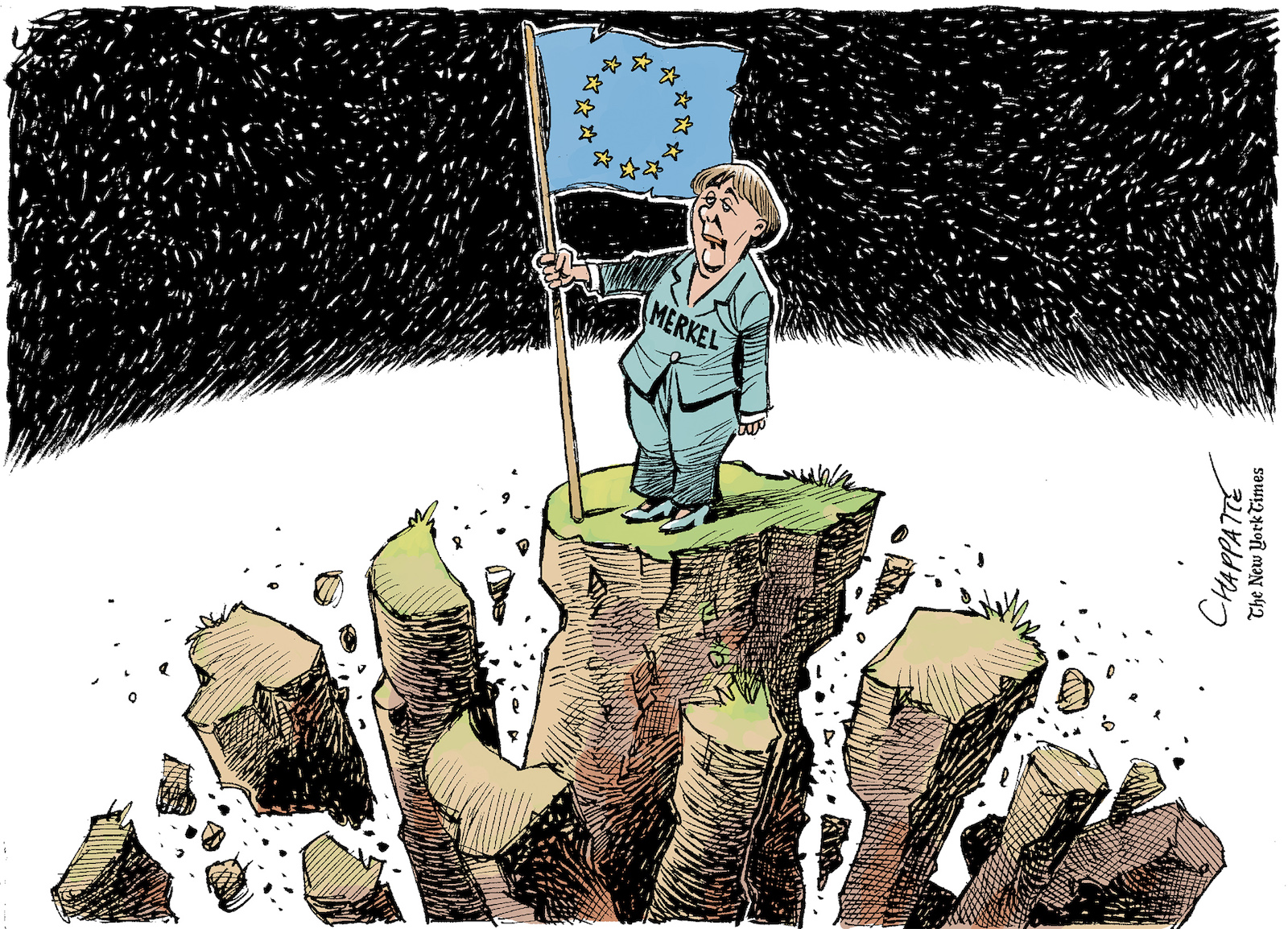 Merkel,the last one standing | Globecartoon - Political Cartoons ...