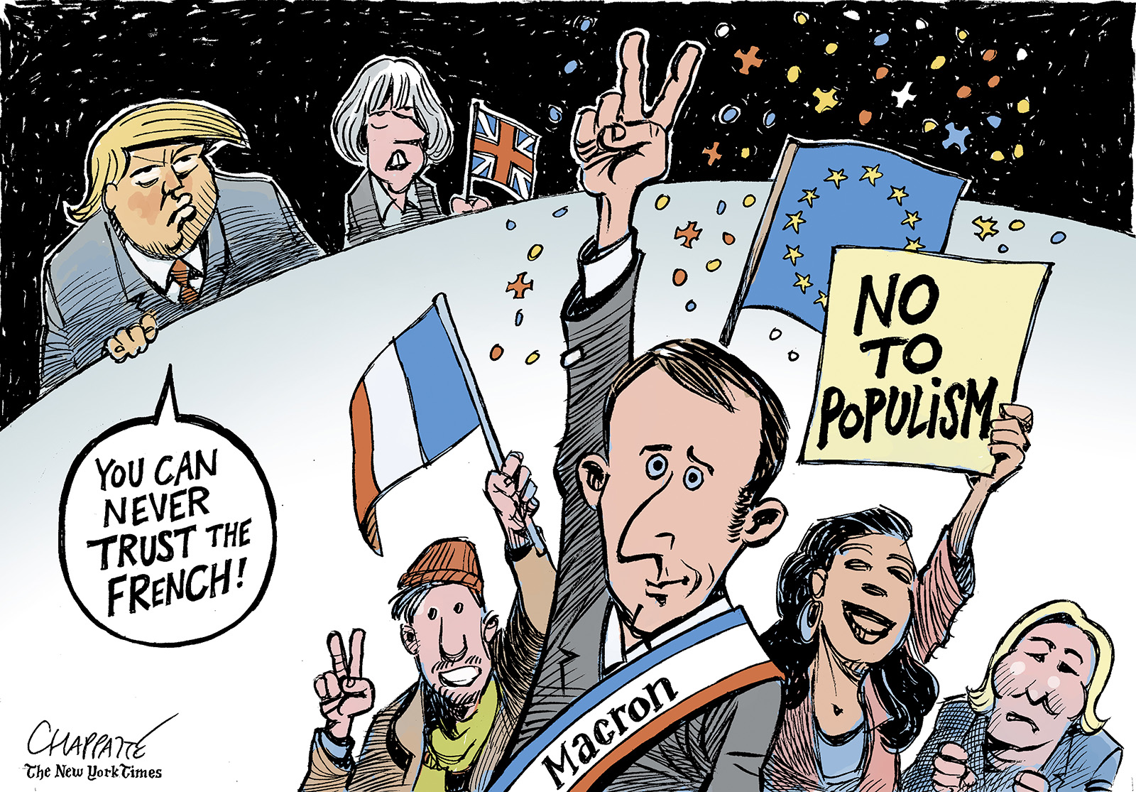 Emmanuel Macron wins | Globecartoon - Political Cartoons - Patrick ...