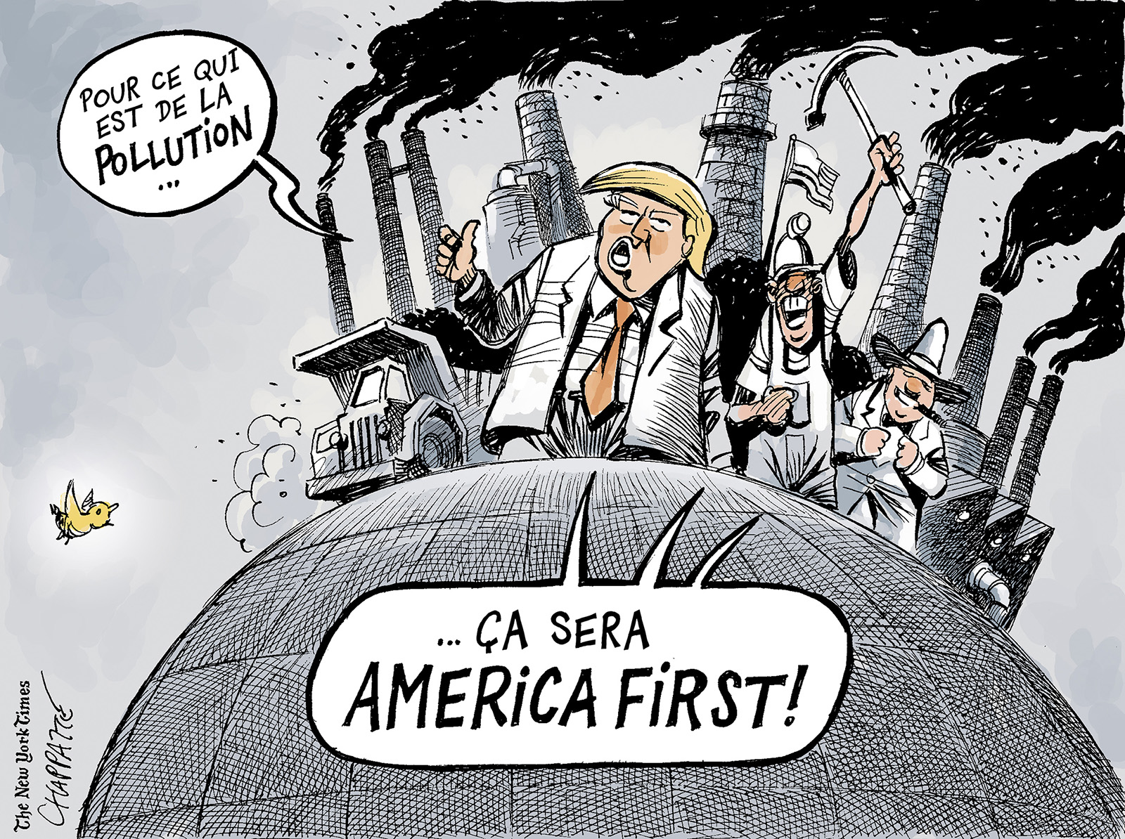 Trump et le climat | Globecartoon - Political Cartoons - Patrick Chappatte