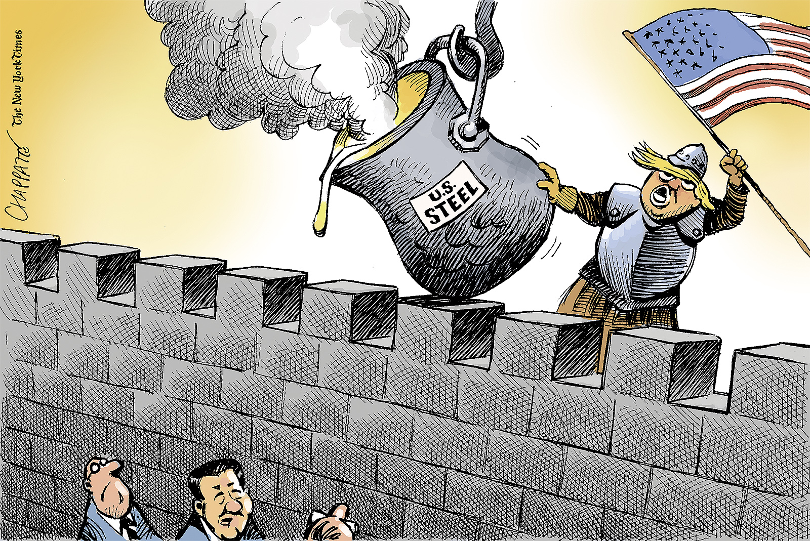 The steel tariffs menace | Globecartoon - Political Cartoons - Patrick ...