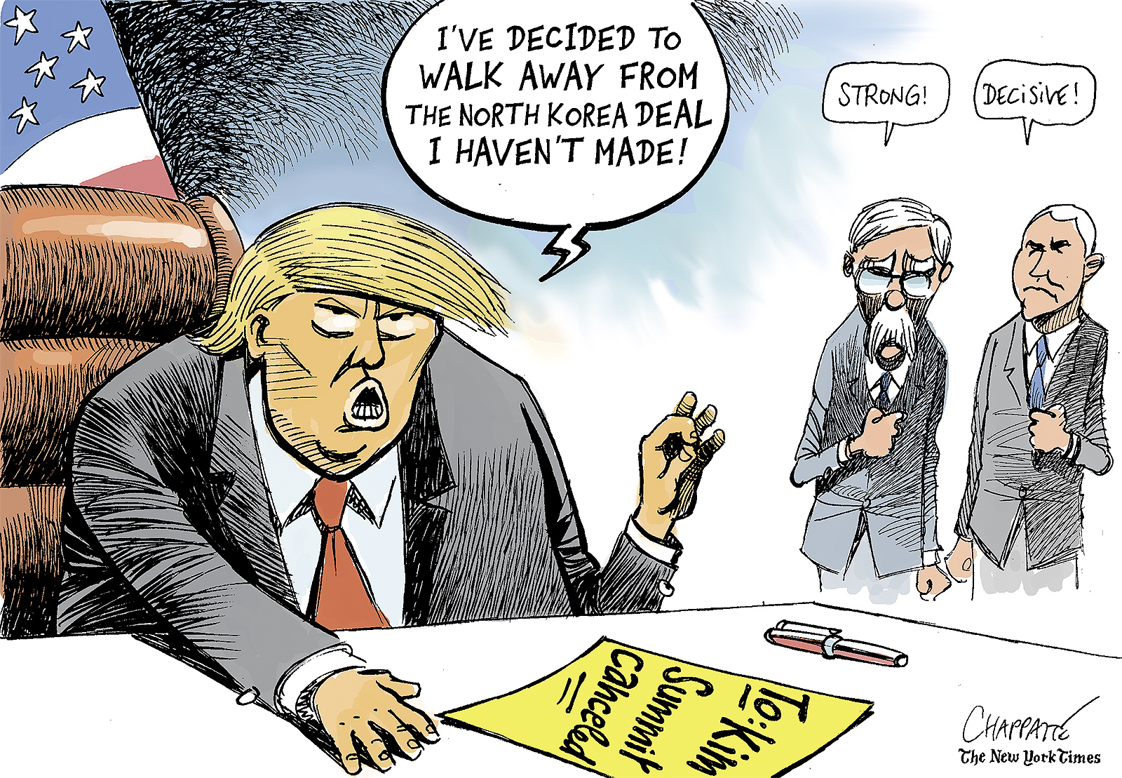 Trump cancels the summit with Kim | Globecartoon - Political Cartoons ...