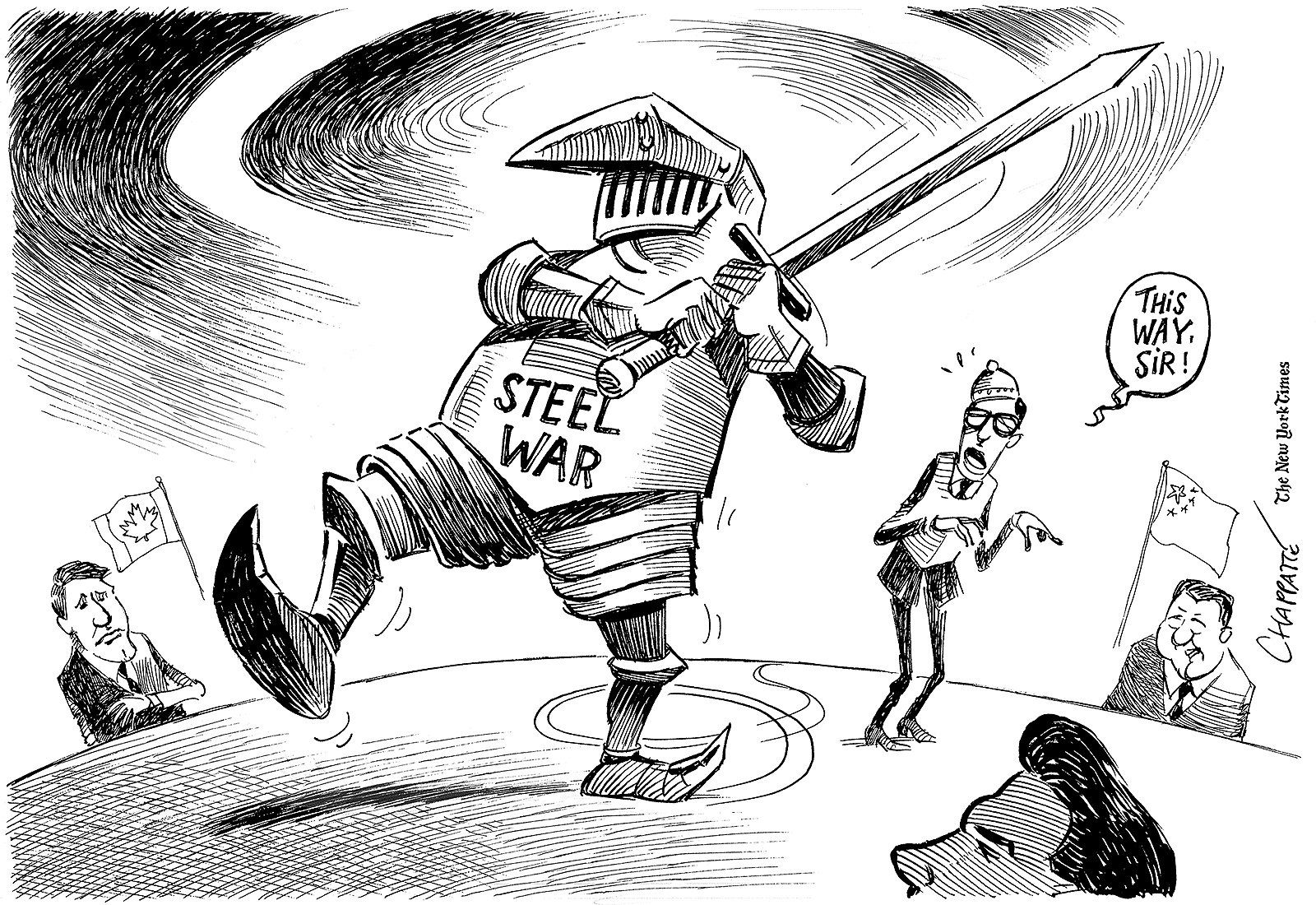 The steel war has begun | Globecartoon - Political Cartoons - Patrick ...