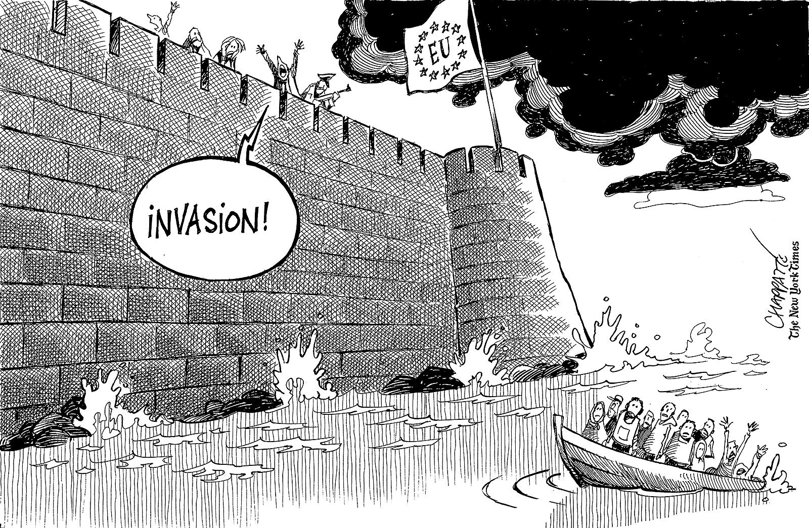 Europe and the migrants | Globecartoon - Political Cartoons - Patrick ...