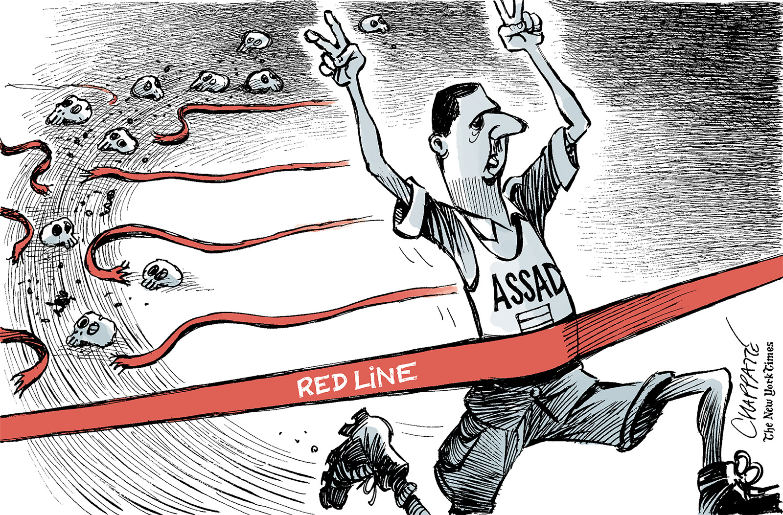 Assad's win | Globecartoon - Political Cartoons - Patrick Chappatte