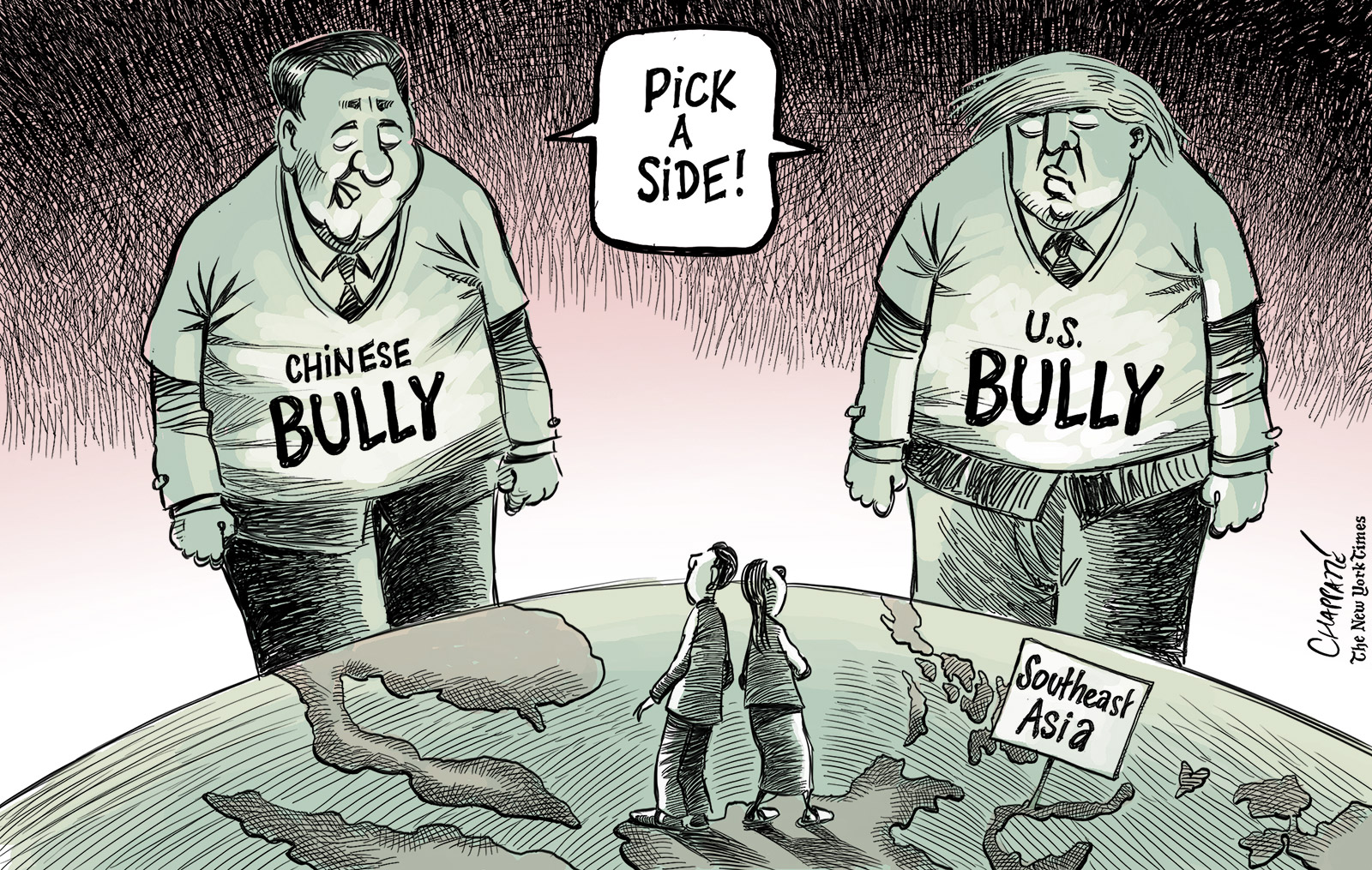 The Chinese-US competition | Globecartoon - Political Cartoons ...