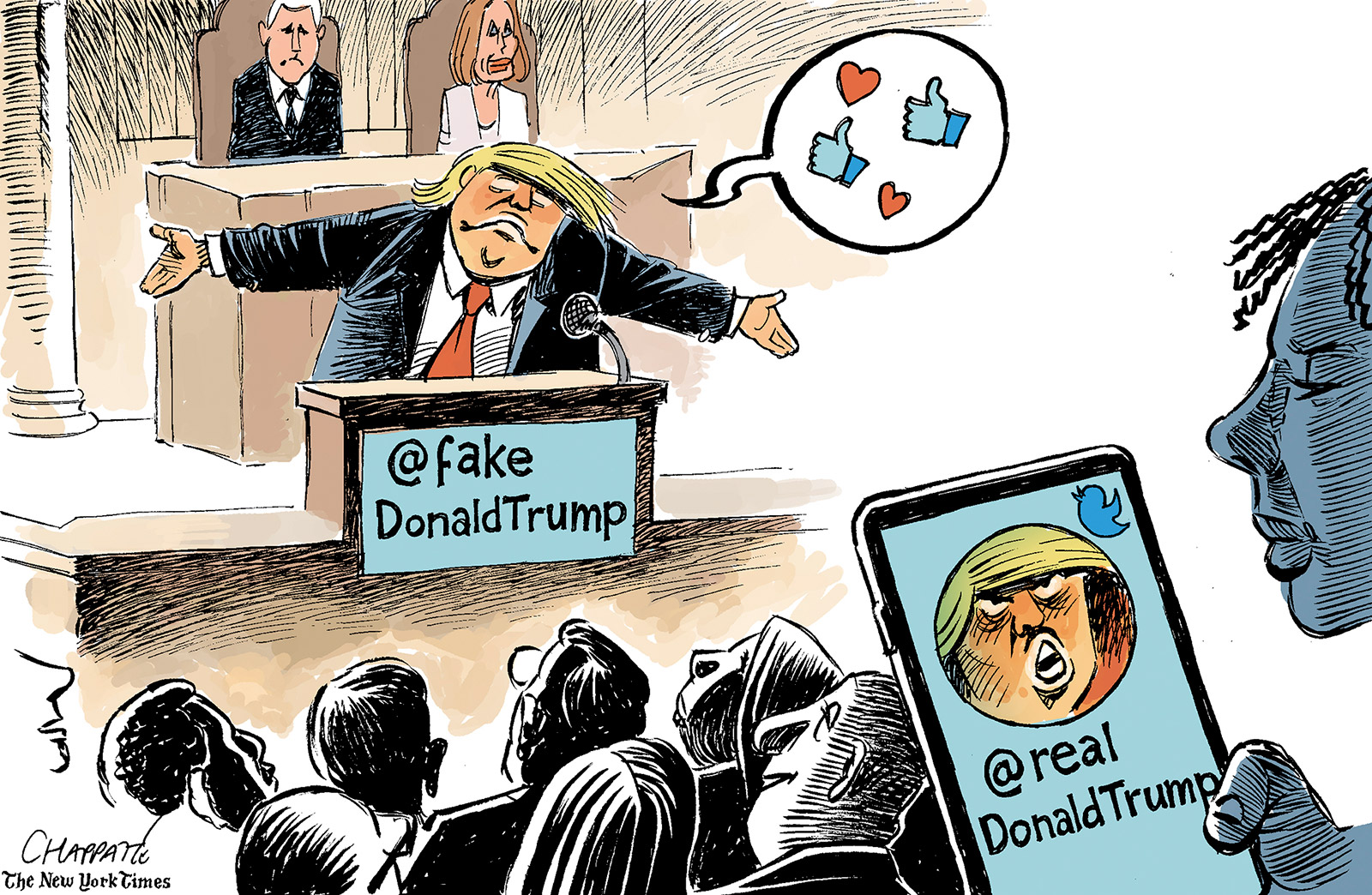 A very gentle Donald Trump | Globecartoon - Political Cartoons ...