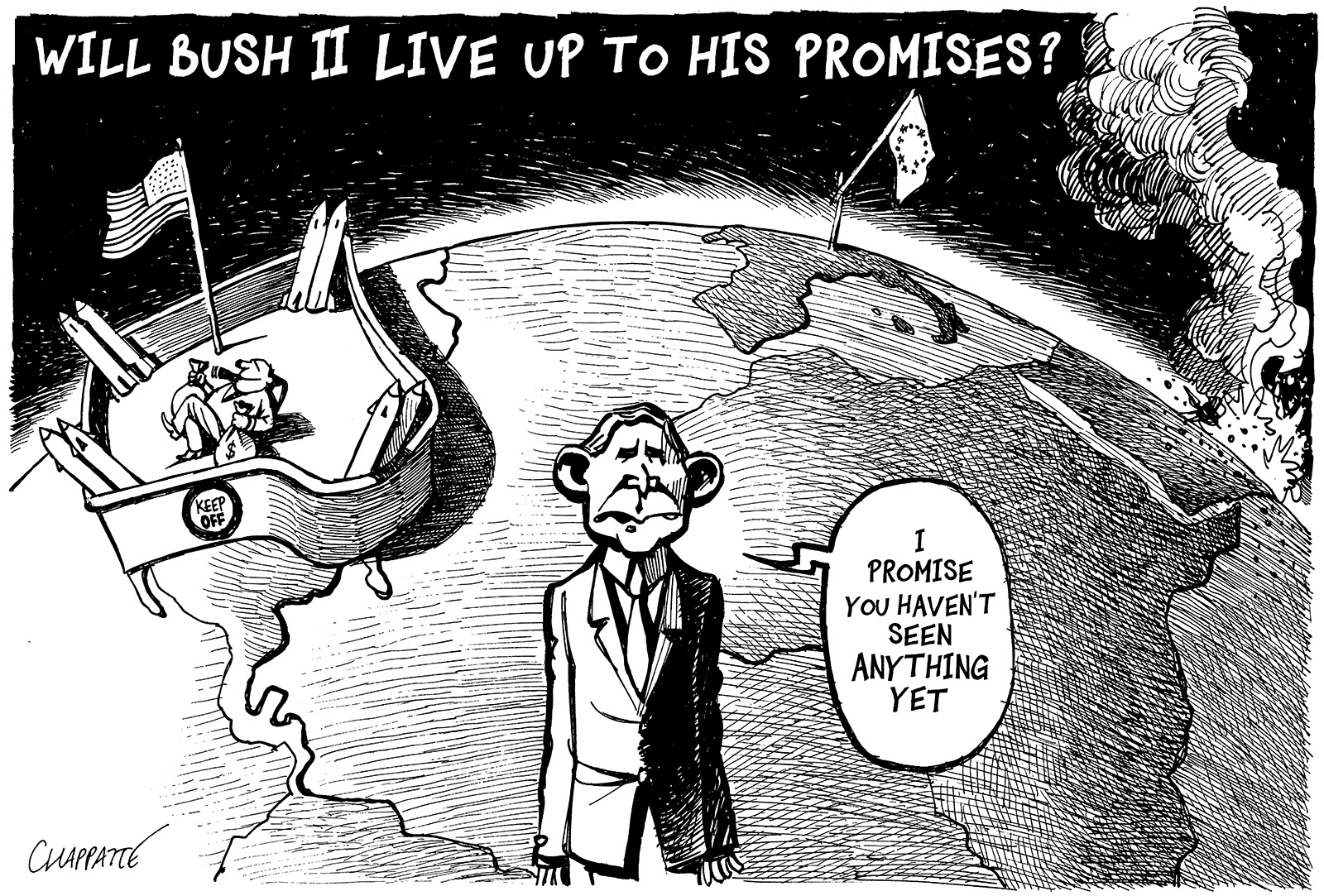 Karikatuur Van George Bush