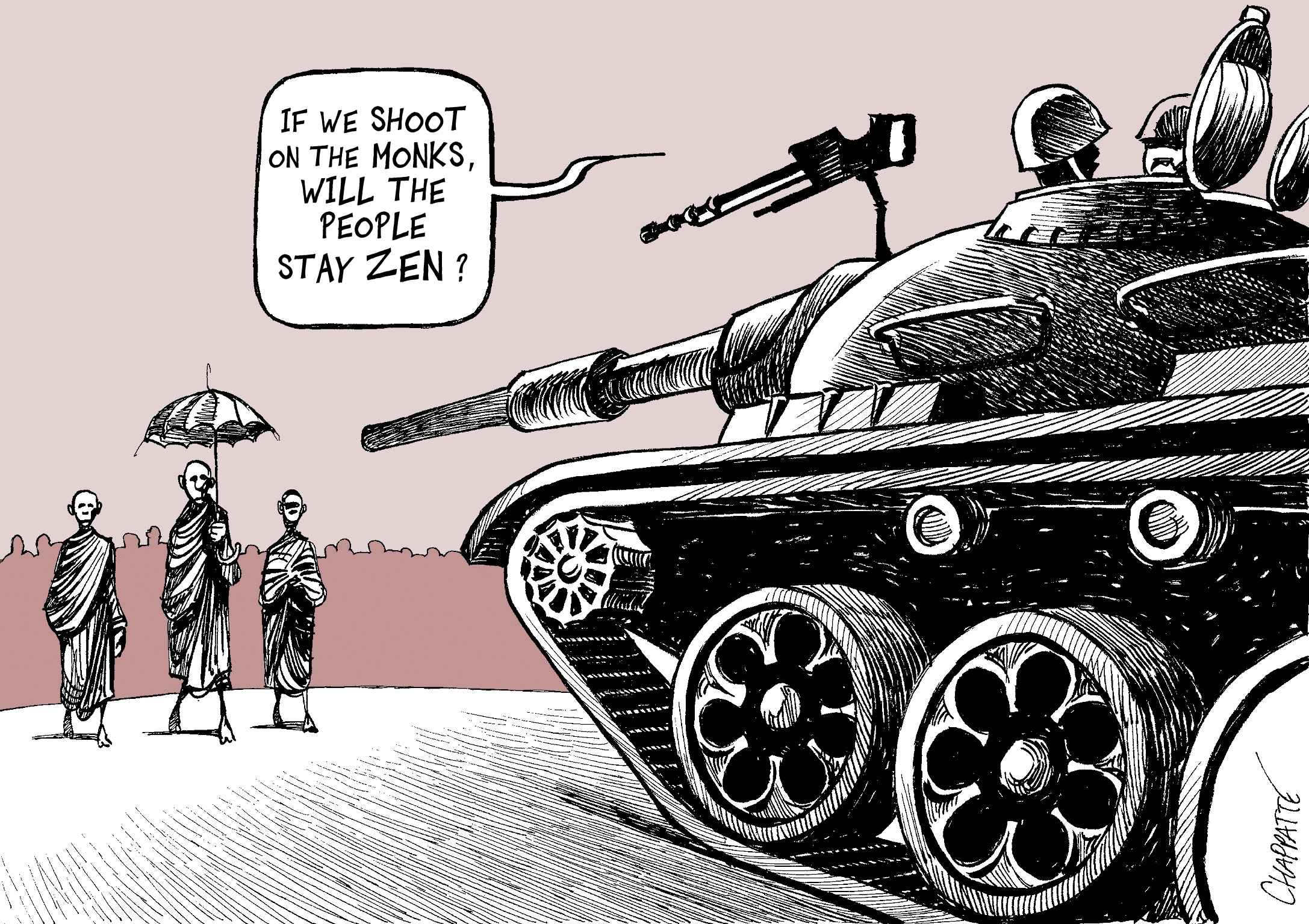 Monks' Protest in Myanmar | Globecartoon - Political Cartoons - Patrick ...