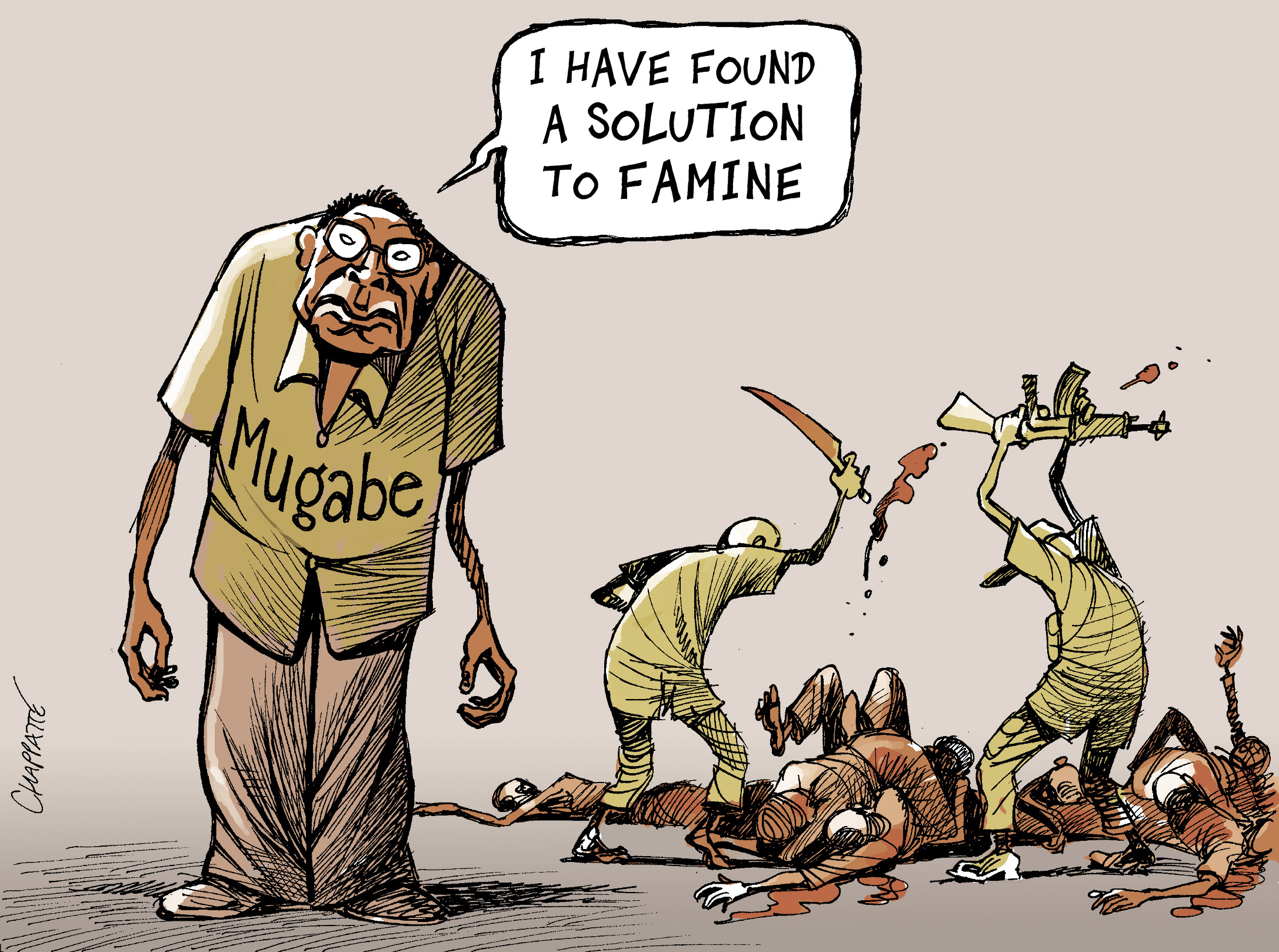Who will stop Mugabe? | Globecartoon - Political Cartoons - Patrick ...