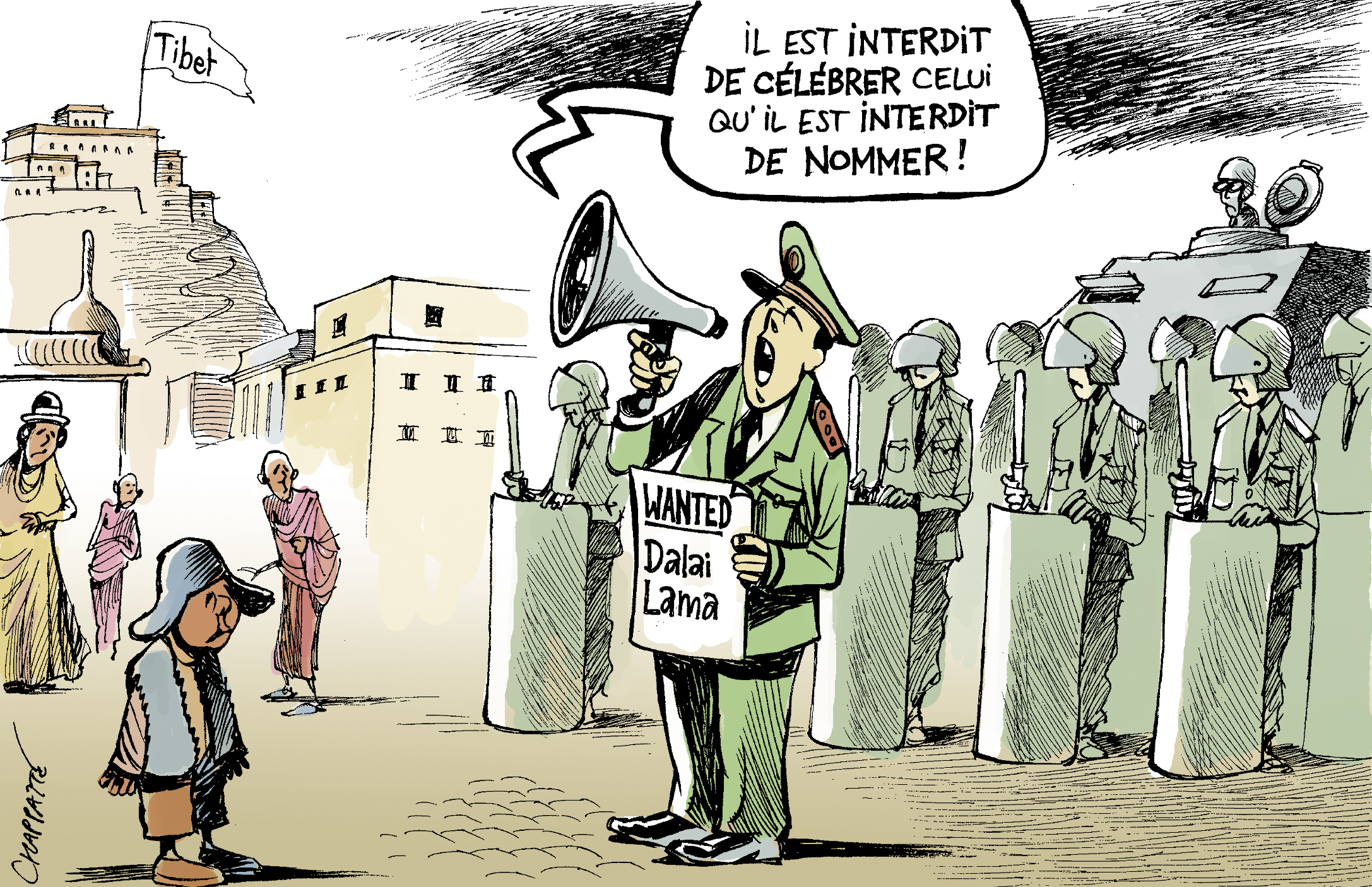 Dalai Lama,50 Years In Exile | Globecartoon - Political Cartoons ...