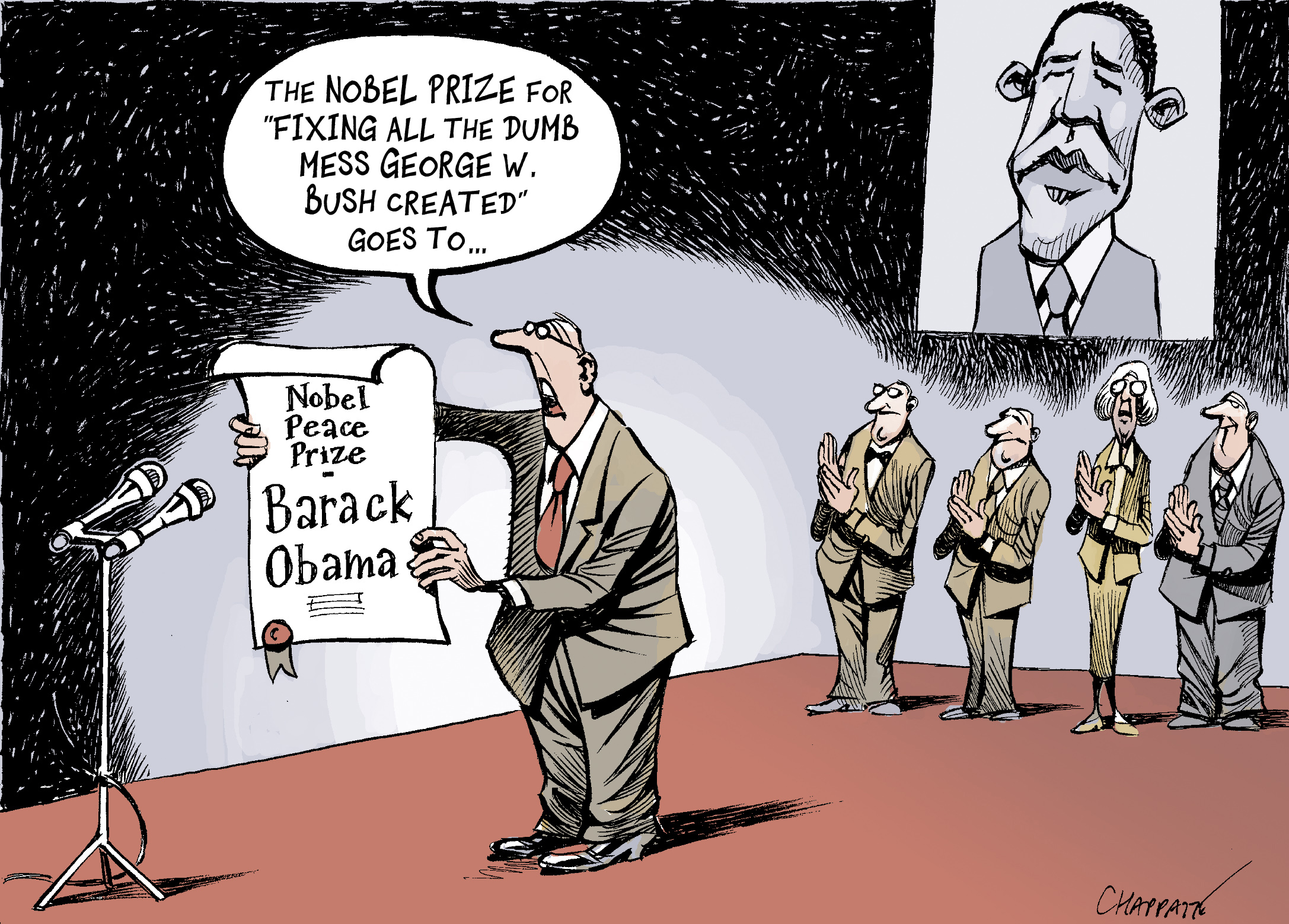 Nobel Peace Prize Obama Cartoon