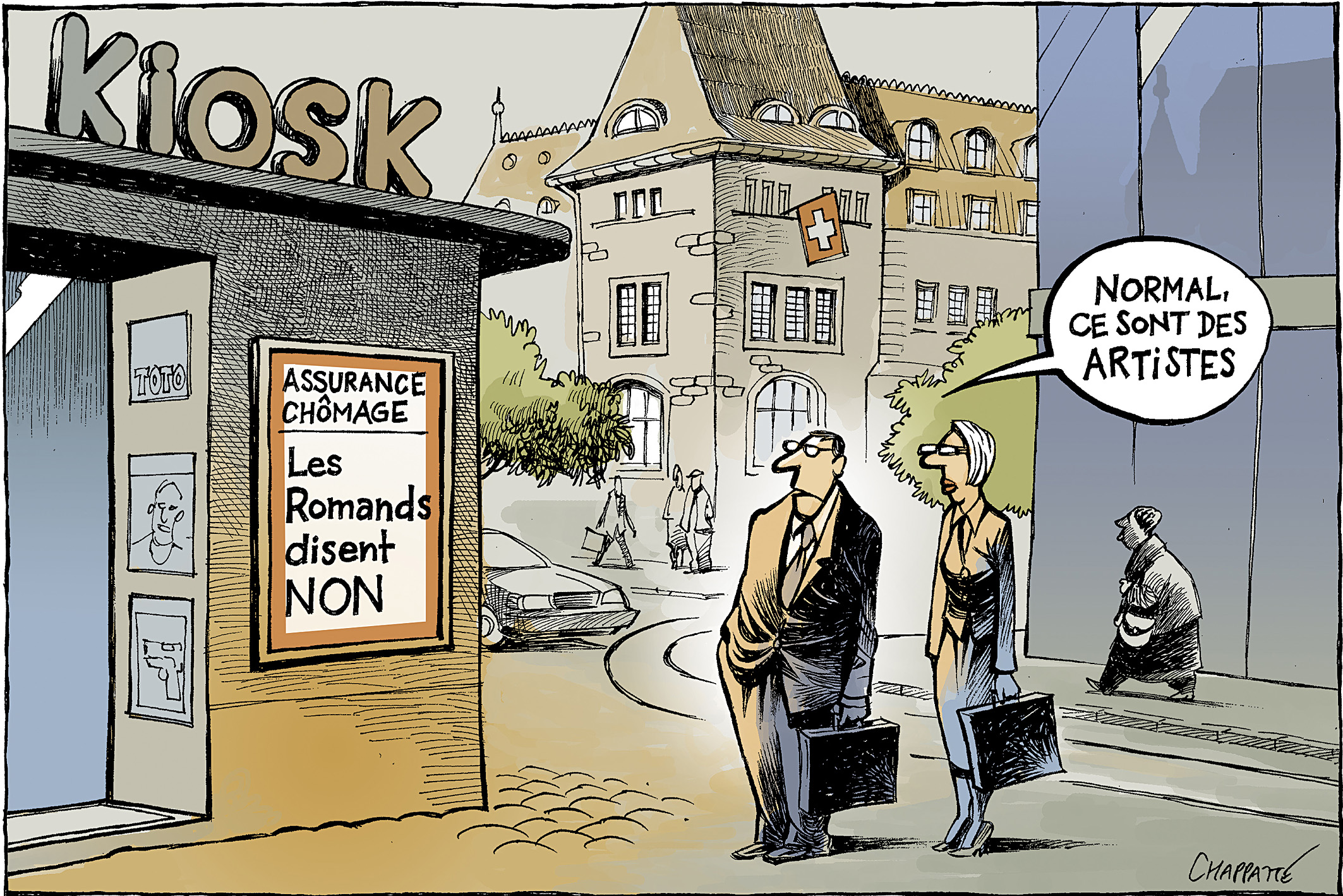 L'assurance-chômage divise la Suisse | Globecartoon - Political ...