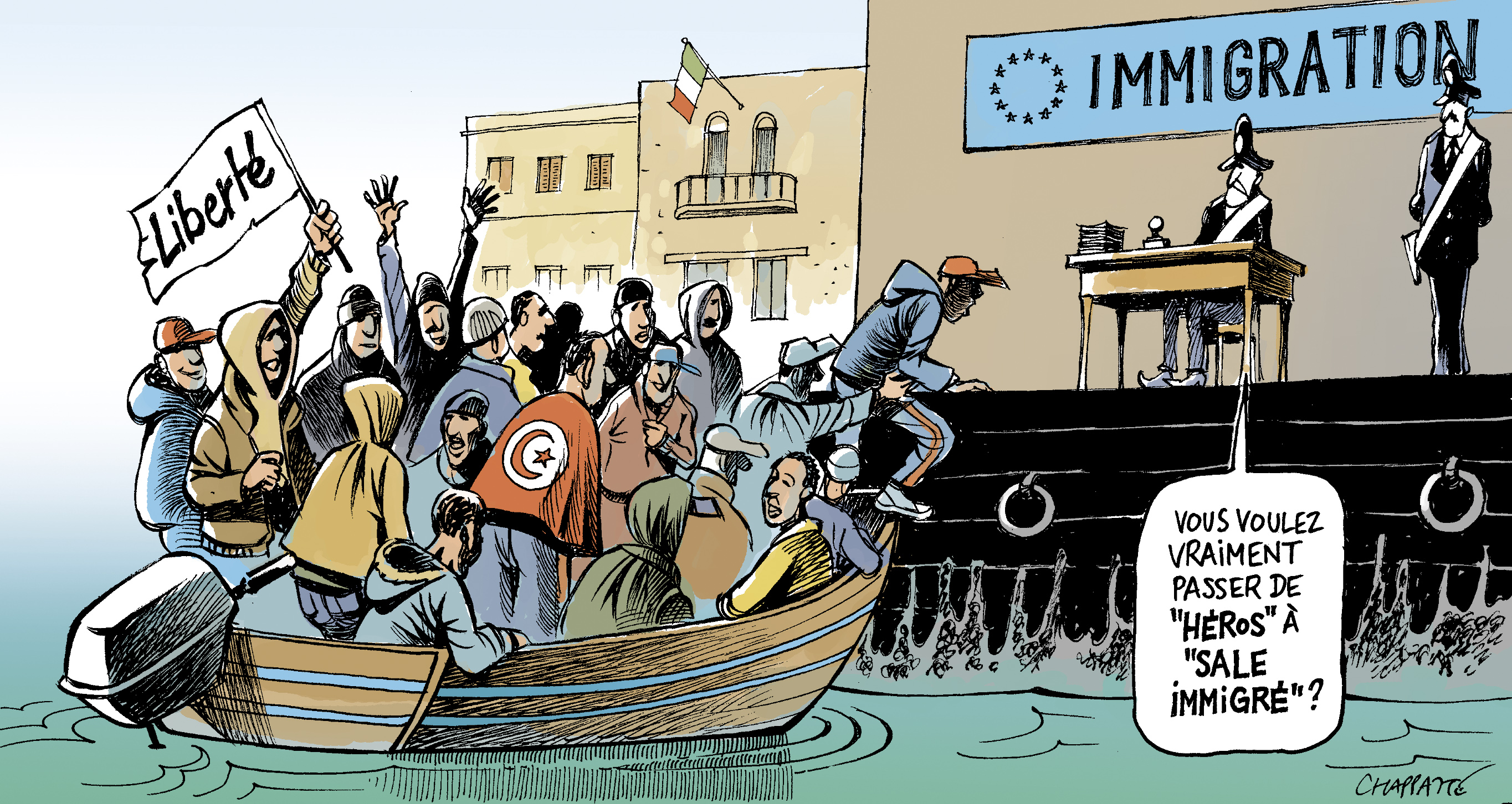 Lampedusa croule sous limmigration Globecartoon - Political Cartoons ... Lampedusa croule sous limmigration Globecartoon - Political Cartoons ...