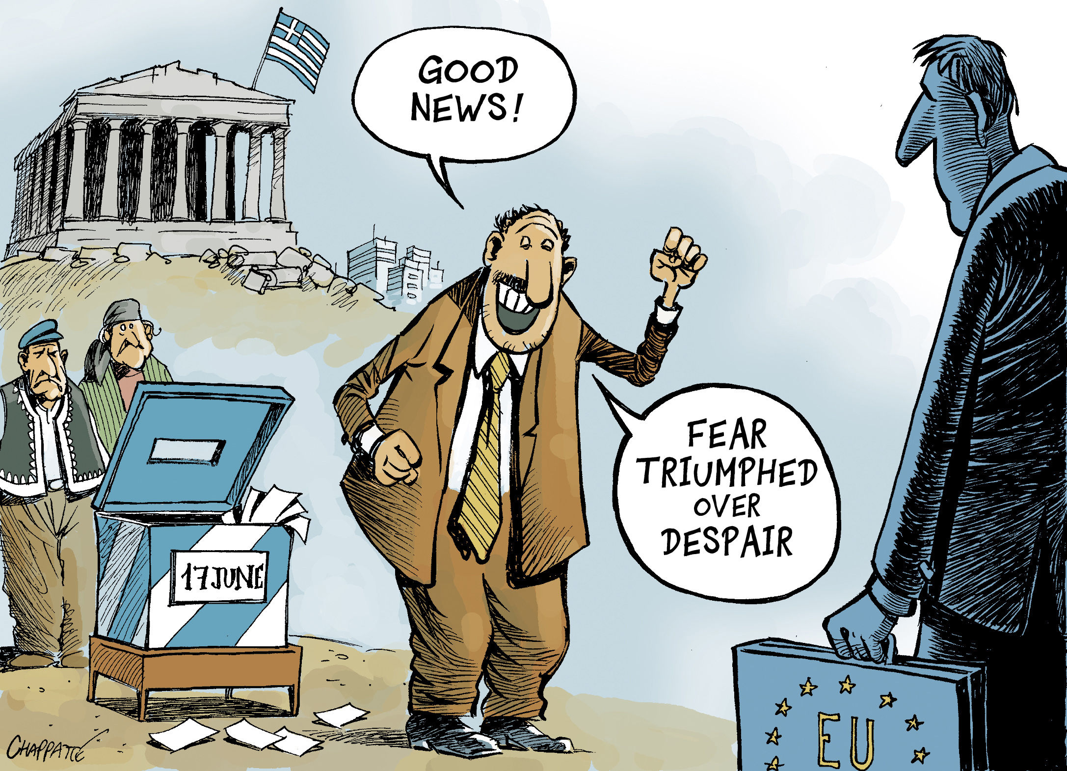 Greeks vote for Europe | Globecartoon - Political Cartoons - Patrick ...