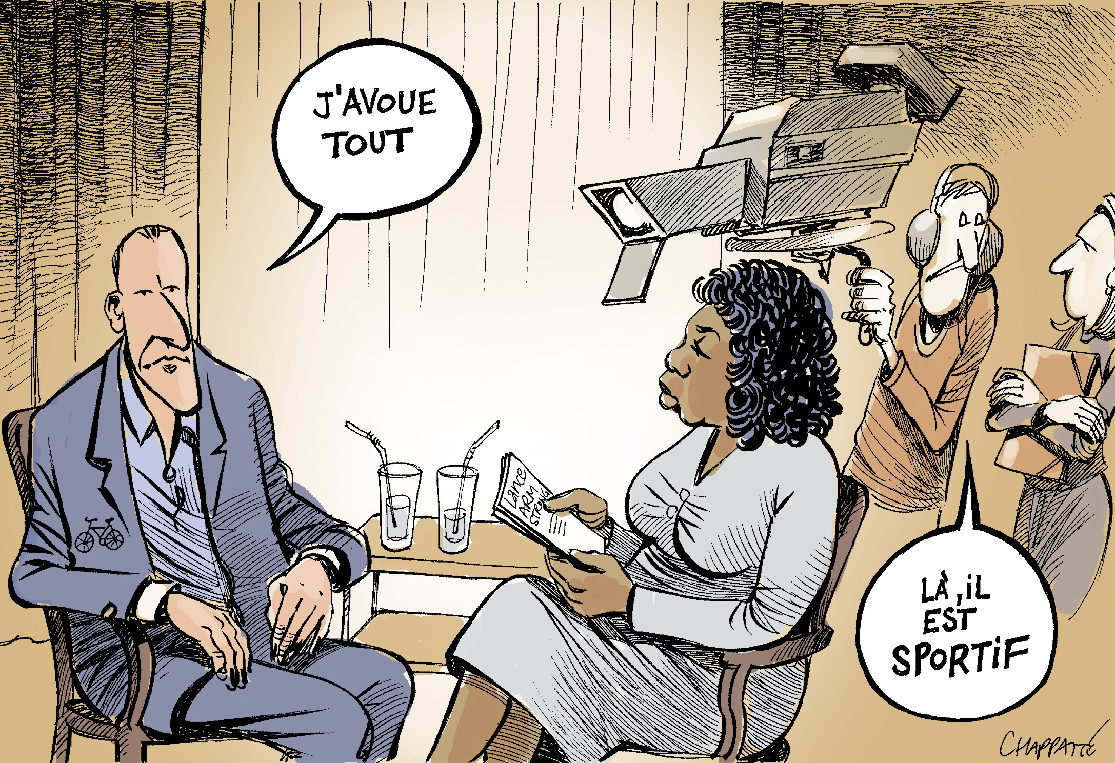 Lance Armstrong se confesse | Globecartoon - Political Cartoons ...