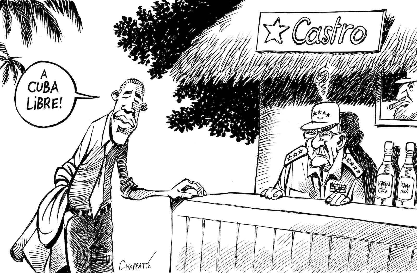 Obama in Cuba | Globecartoon - Political Cartoons - Patrick Chappatte