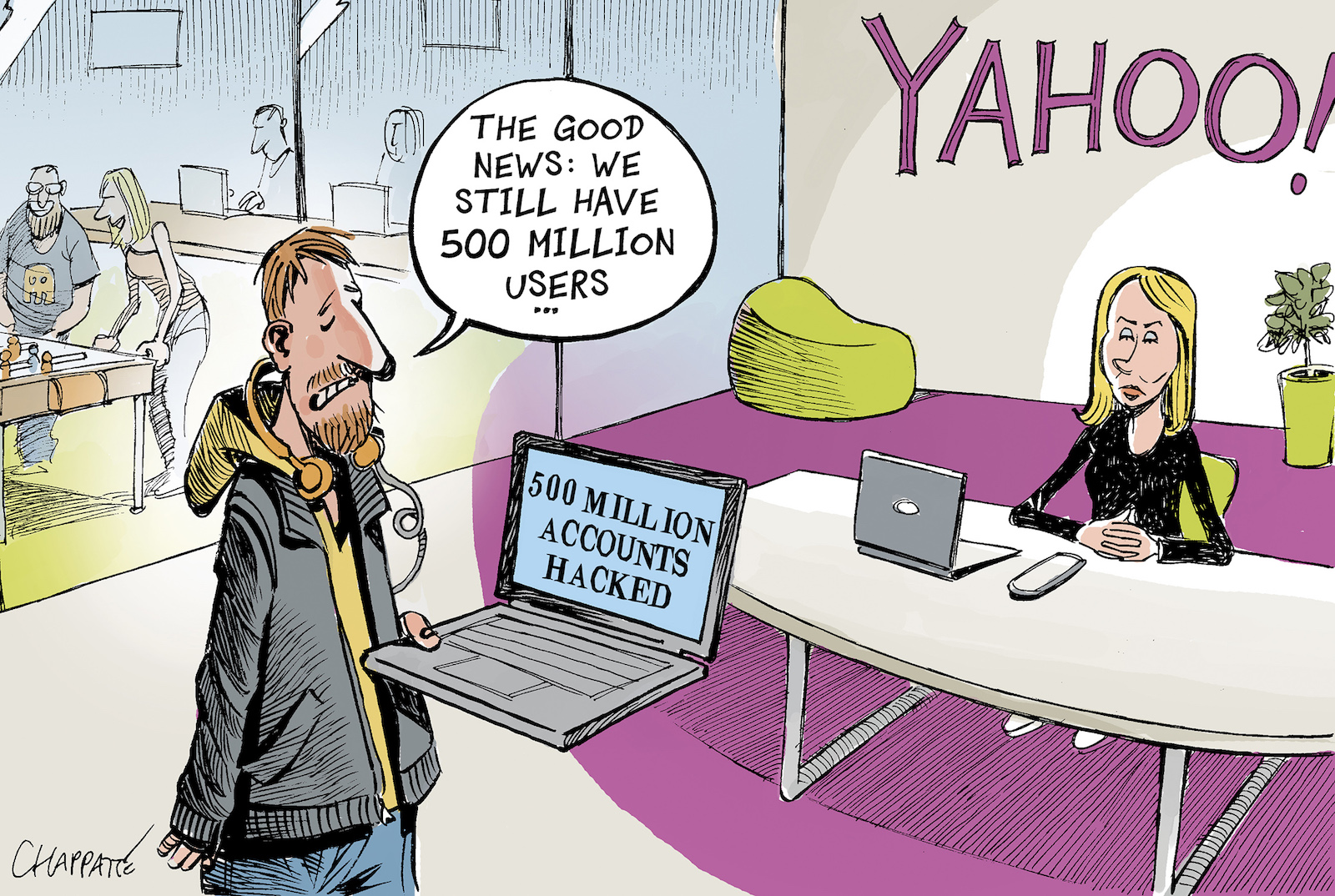 Massive data breach at Yahoo | Globecartoon - Political Cartoons ...