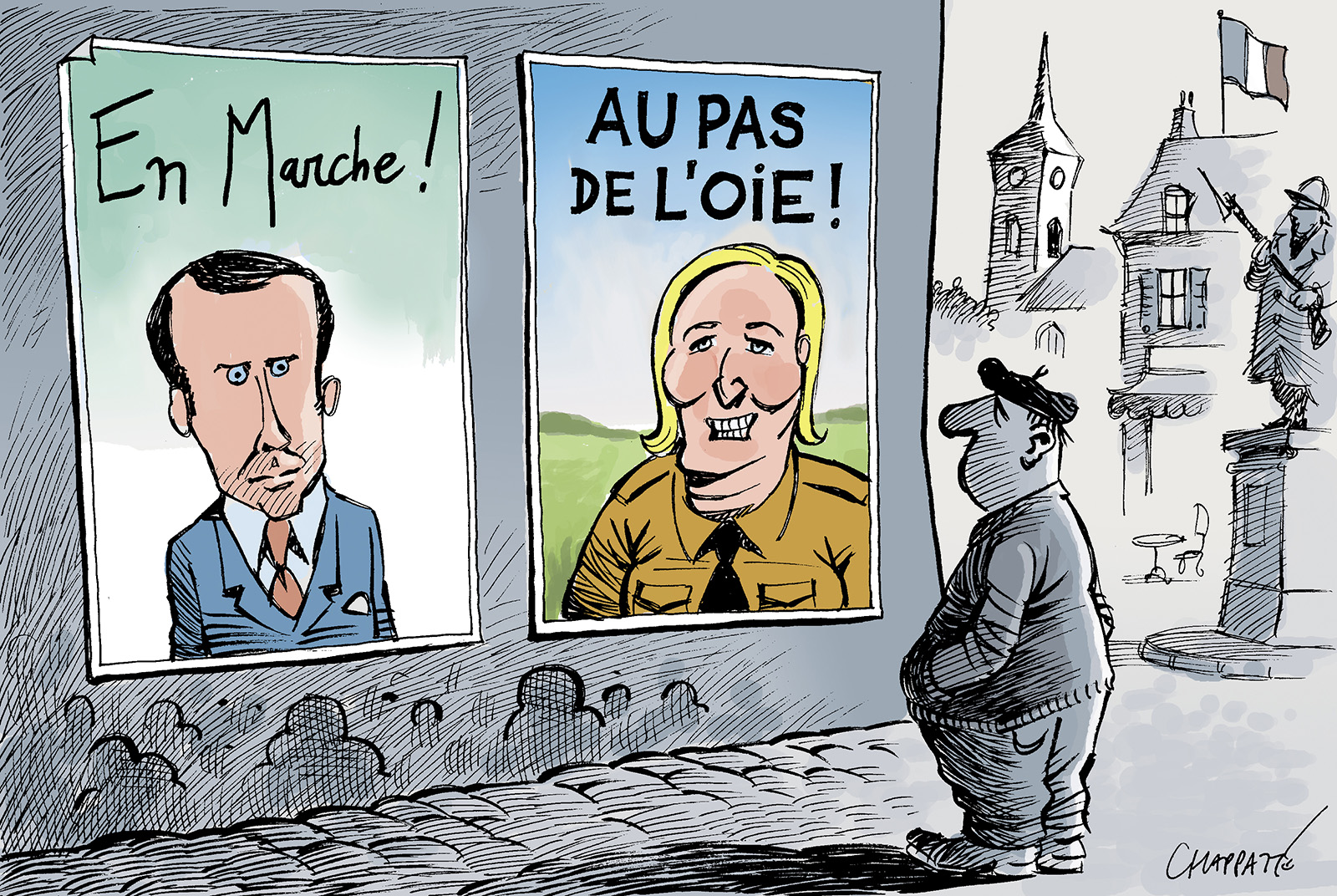 Duel Macron-Le Pen | Globecartoon - Political Cartoons - Patrick Chappatte