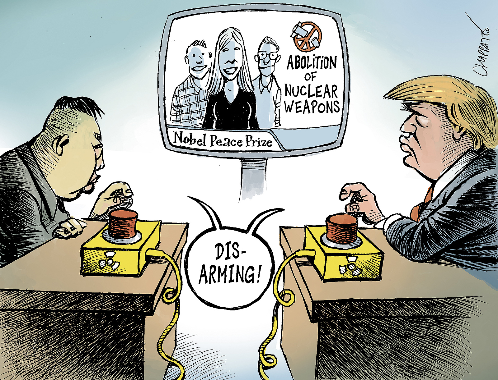 Nobel Peace Prize 2017 | Globecartoon - Political Cartoons - Patrick ...