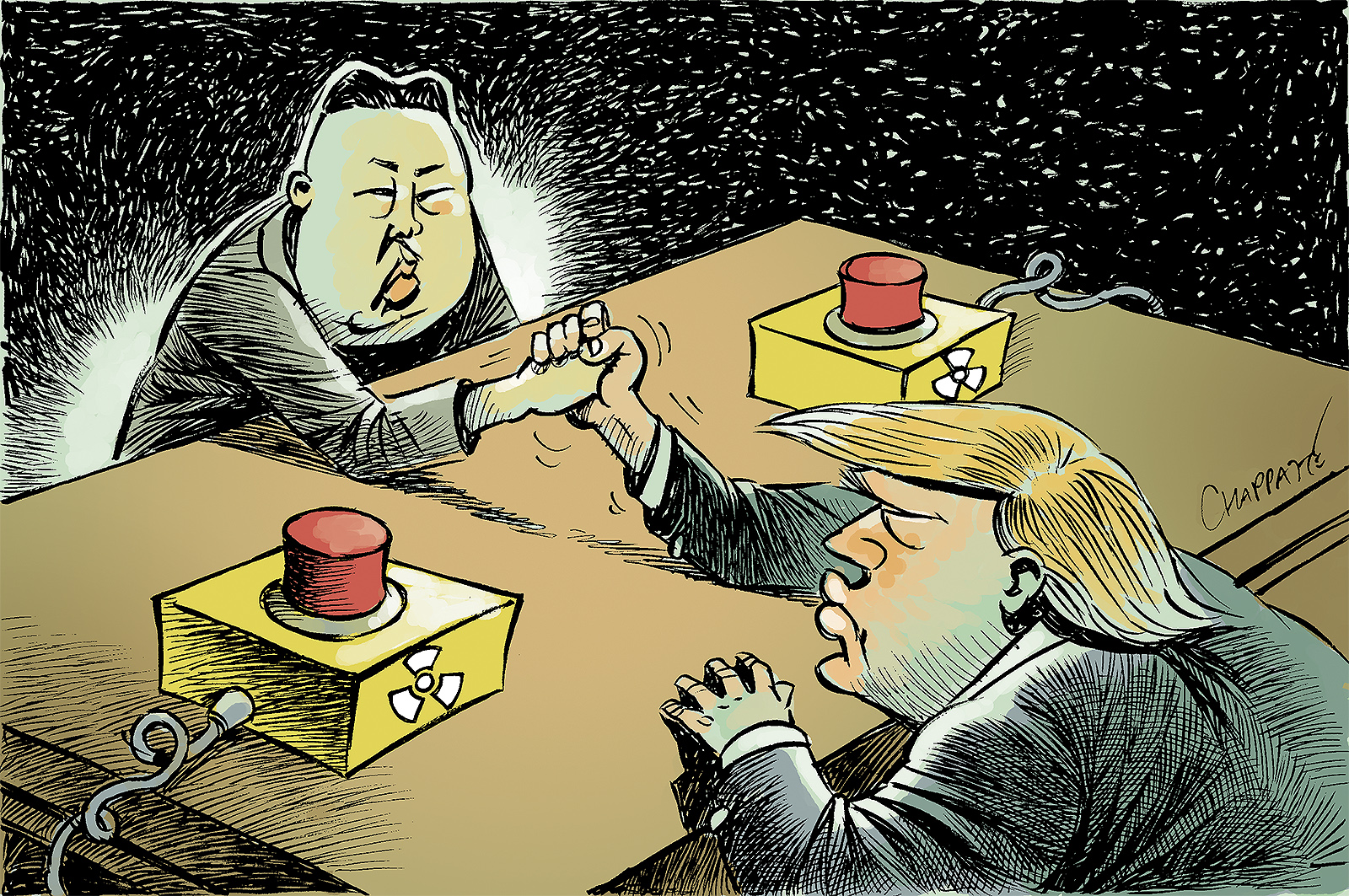 Escalade entre Pyonyang et Washington | Globecartoon - Political ...