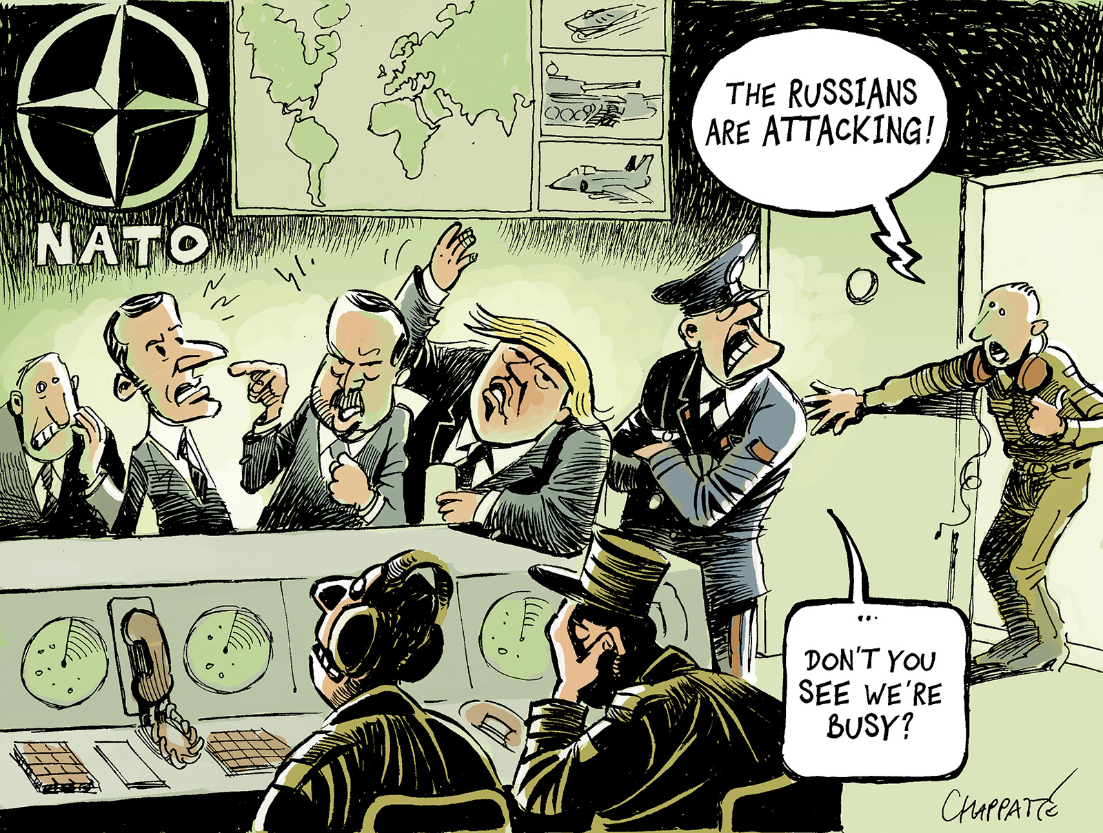 A divided NATO | Globecartoon - Political Cartoons - Patrick Chappatte