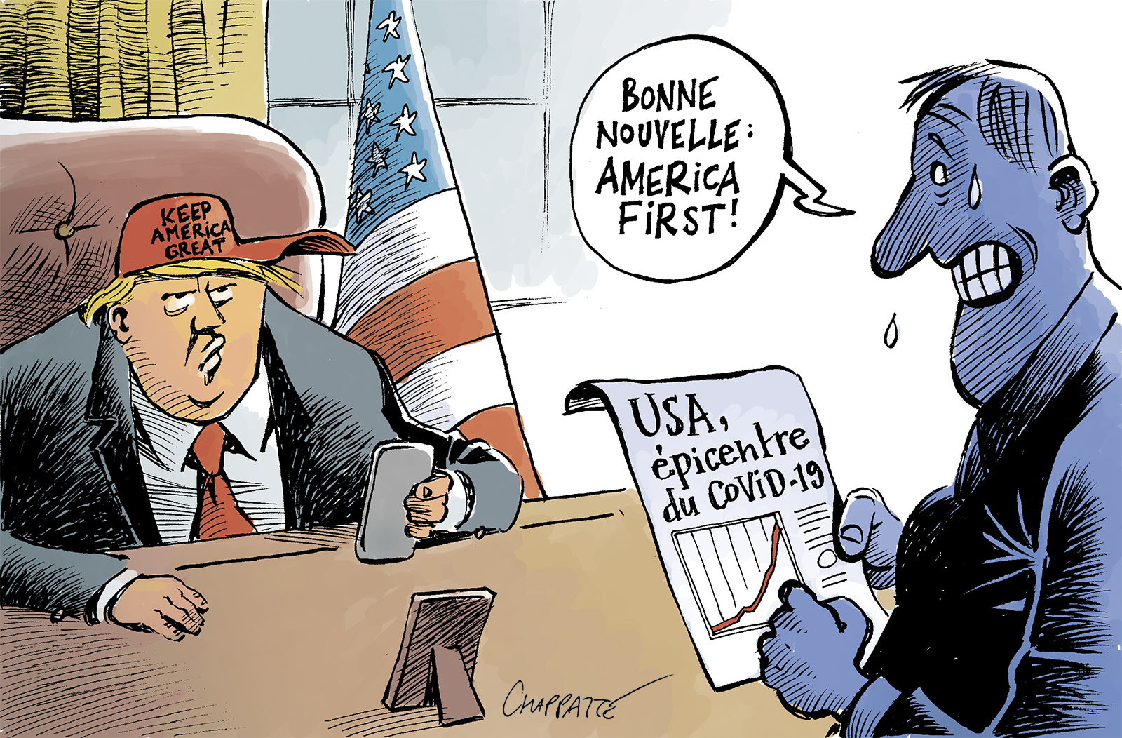 America First | Globecartoon - Political Cartoons - Patrick Chappatte