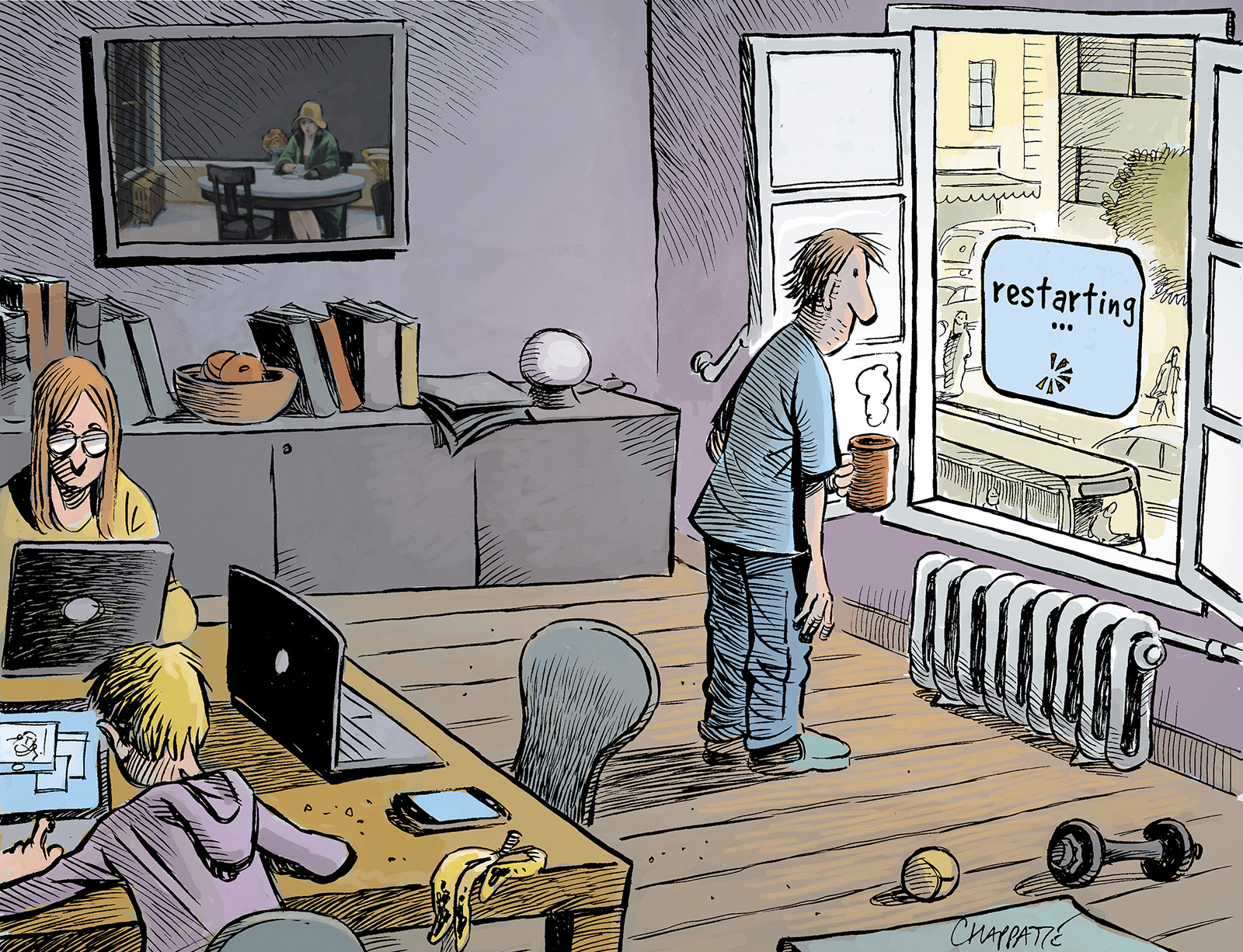 End of the lockdown | Globecartoon - Political Cartoons - Patrick Chappatte