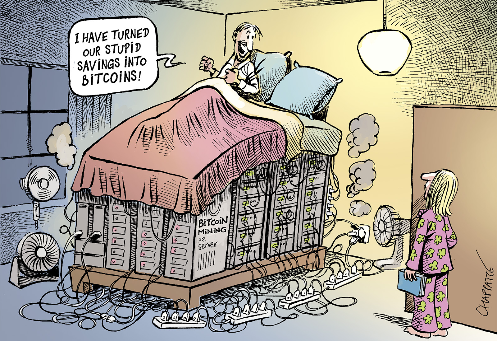 Energy-hungry Bitcoin rush | Globecartoon - Political Cartoons ...