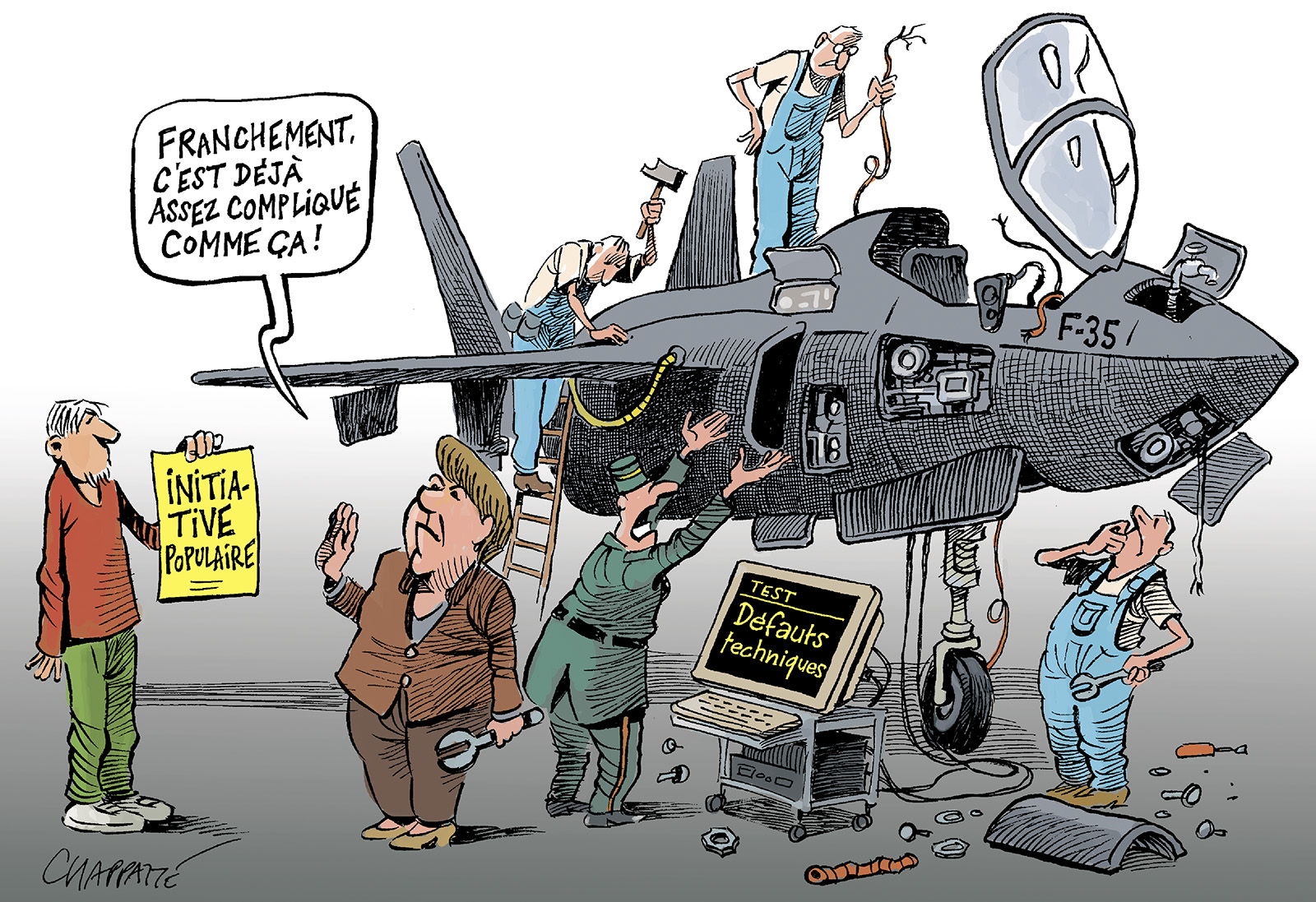 Initiative contre le F-35 | Globecartoon - Political Cartoons - Patrick ...