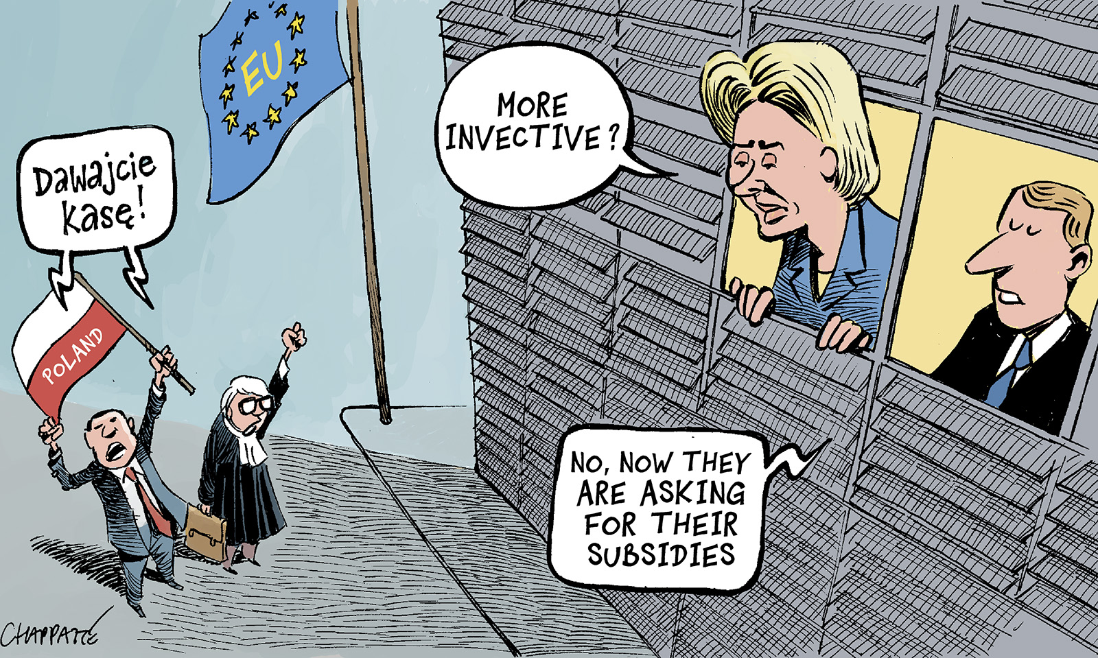 Row between Poland and the EU | Globecartoon - Political Cartoons ...