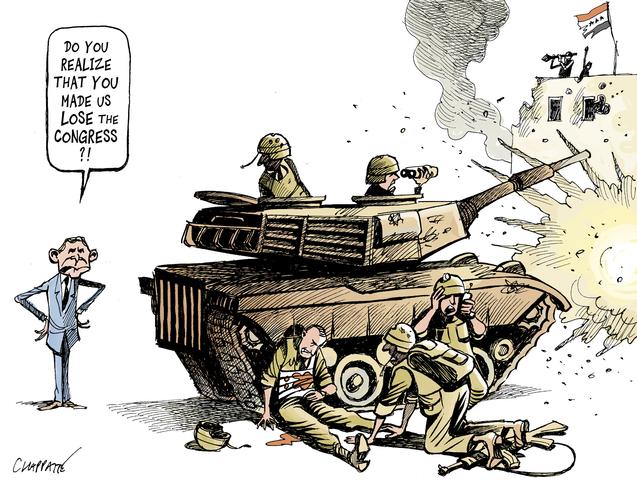All because of Iraq | Globecartoon - Political Cartoons - Patrick Chappatte