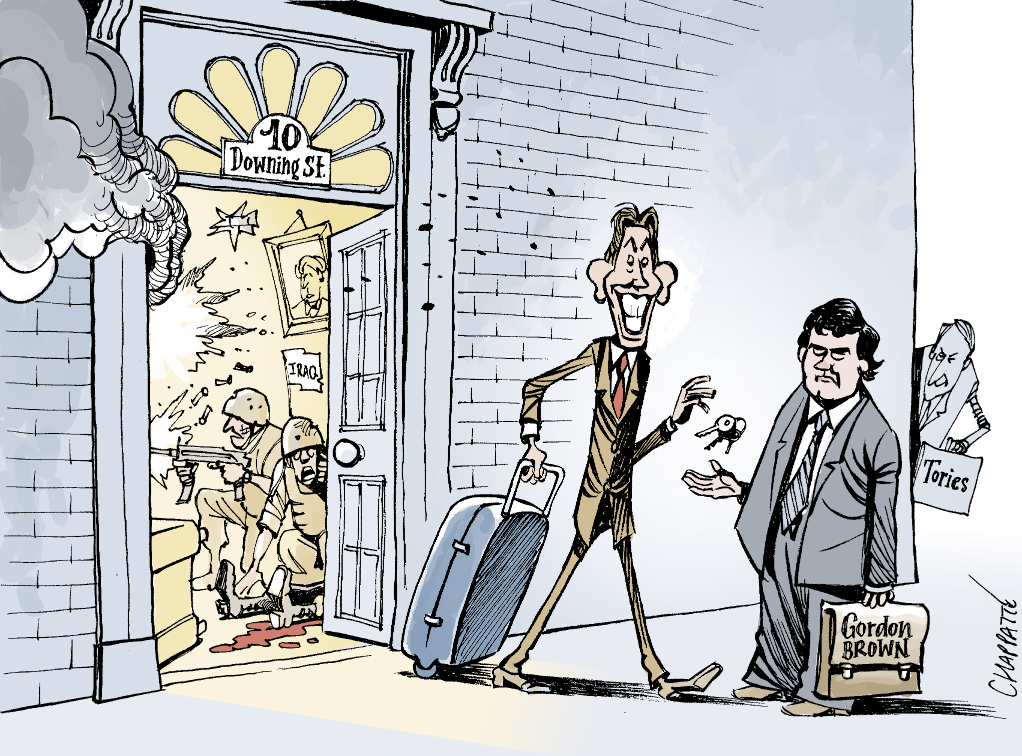 Gordon Brown Succeeds Blair | Globecartoon - Political Cartoons ...