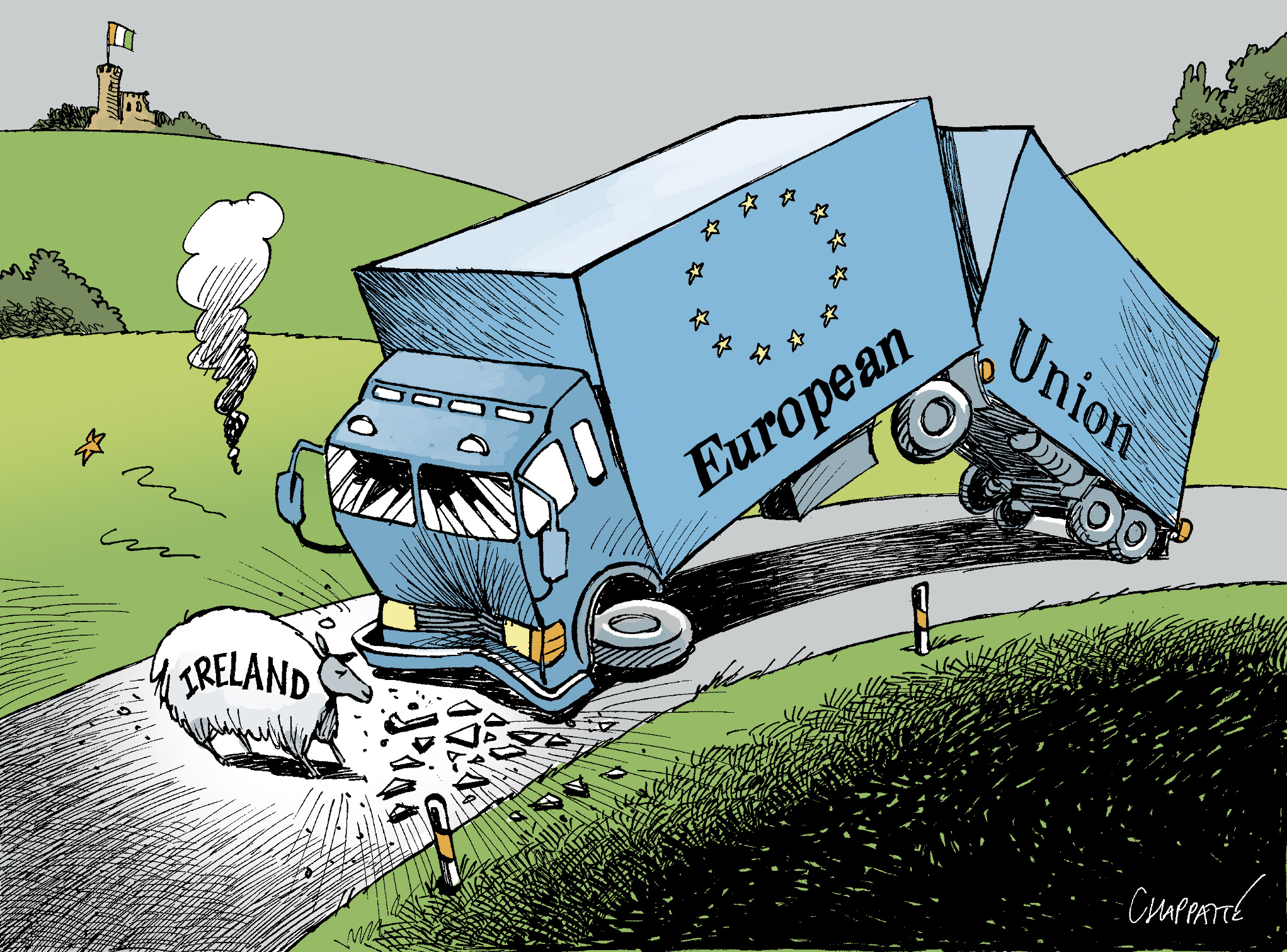 EU: The Irish Obstacle | Globecartoon - Political Cartoons - Patrick ...