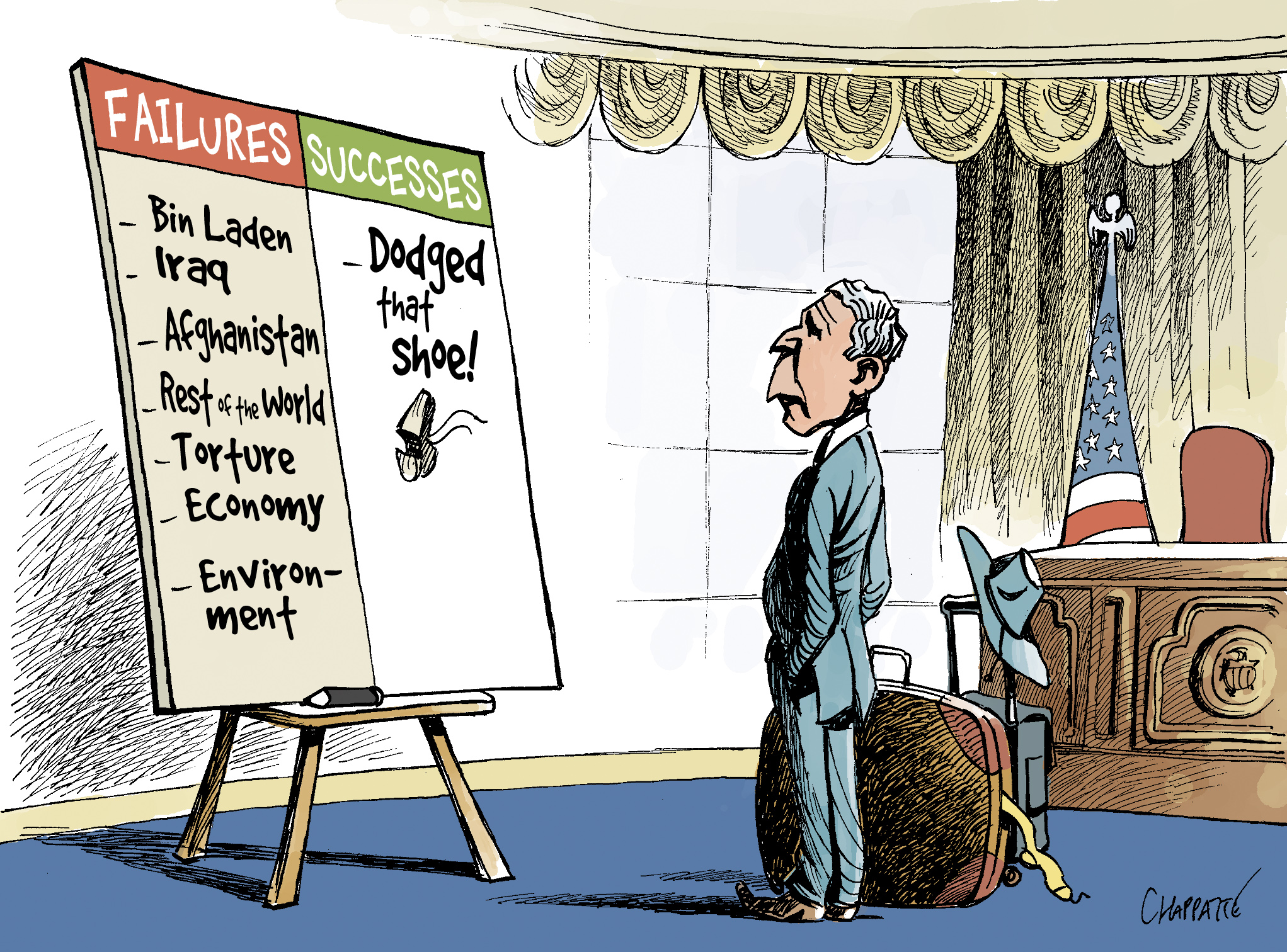 Bush's Legacy | Globecartoon - Political Cartoons - Patrick Chappatte