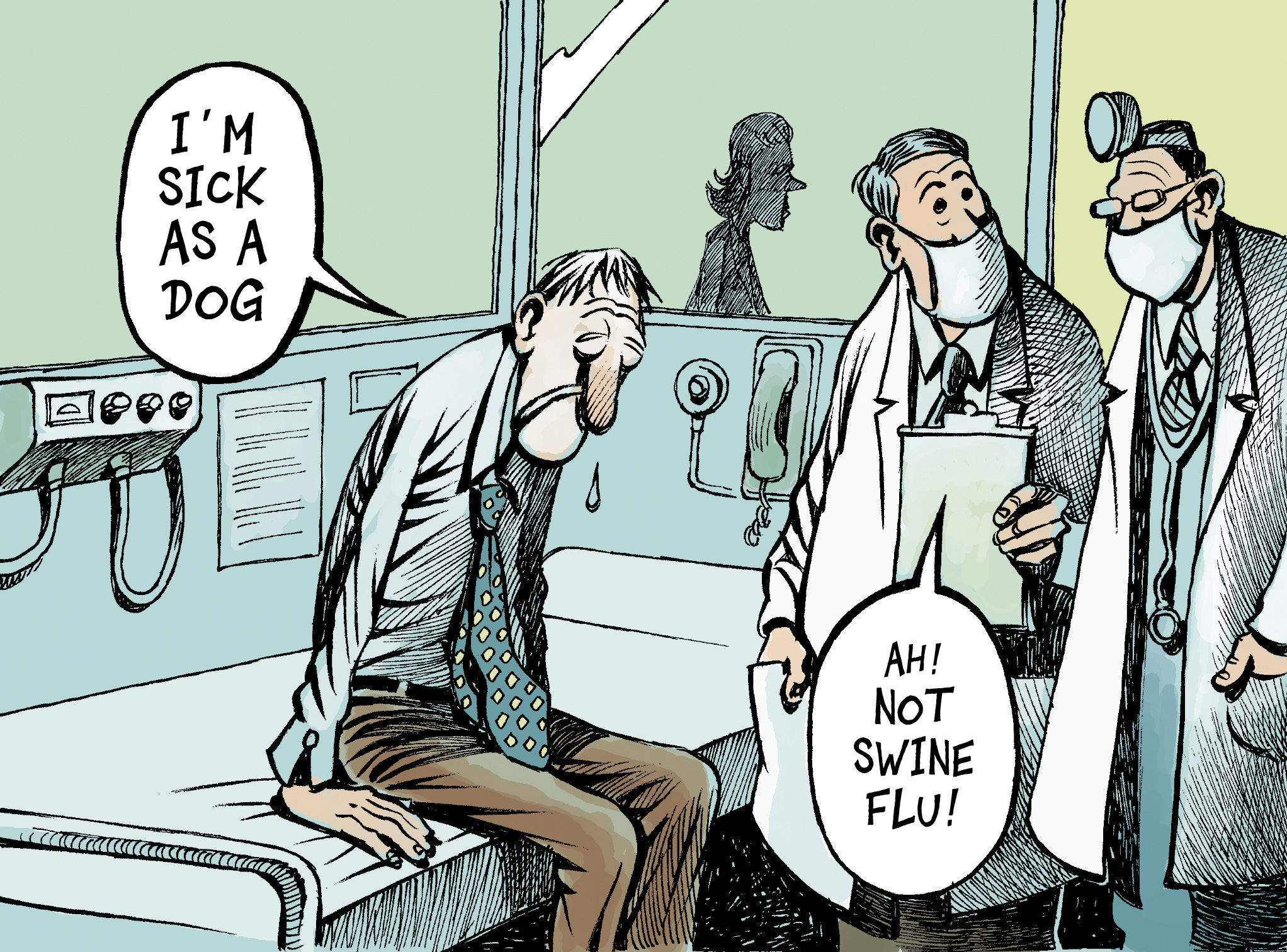 Detecting The Flu | Globecartoon - Political Cartoons - Patrick Chappatte