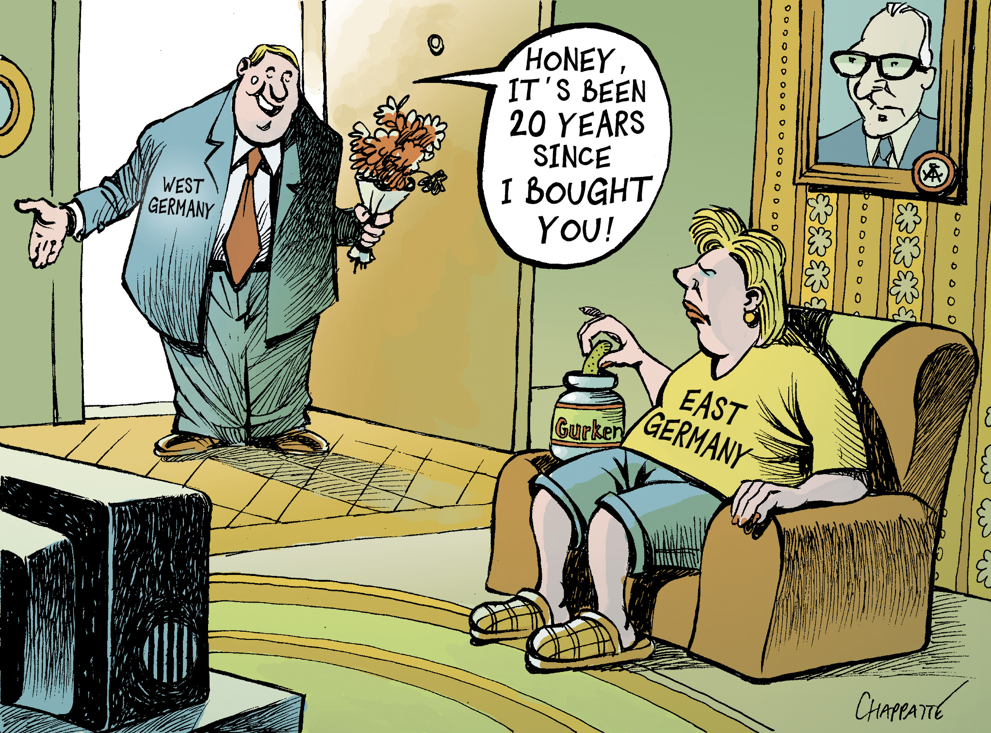 German Unification Political Cartoon