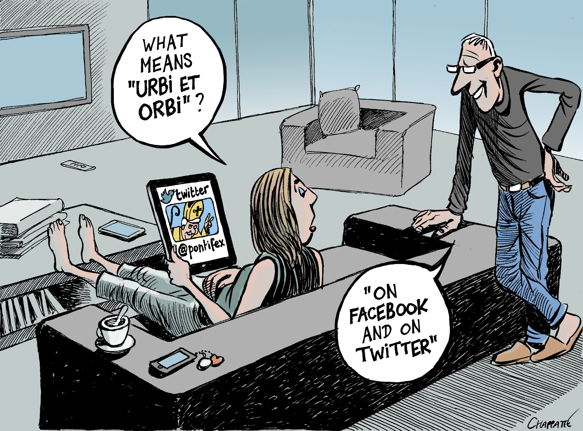 Pope 2.0 | Globecartoon - Political Cartoons - Patrick Chappatte