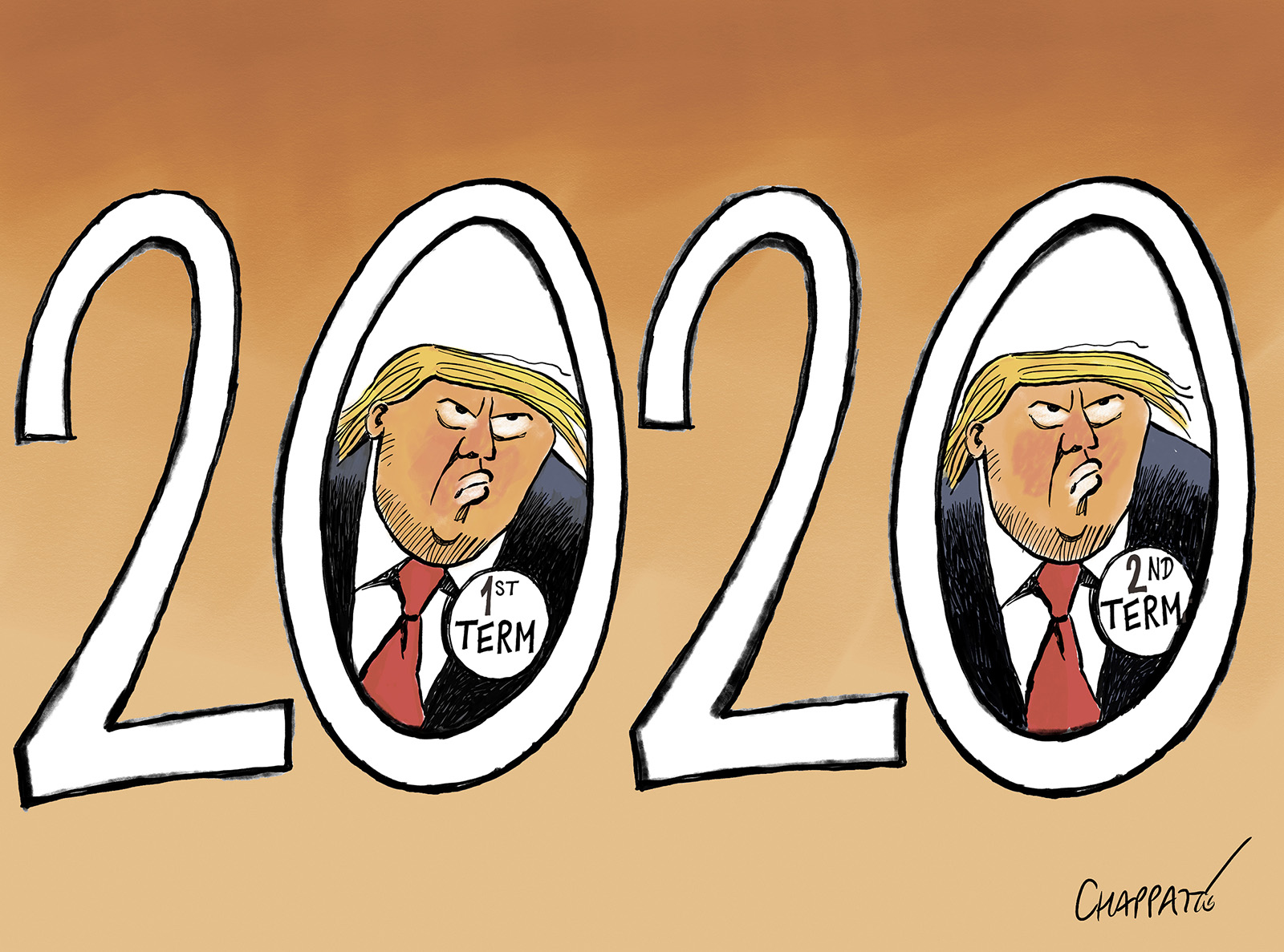 Here comes 2020! | Globecartoon - Political Cartoons - Patrick Chappatte
