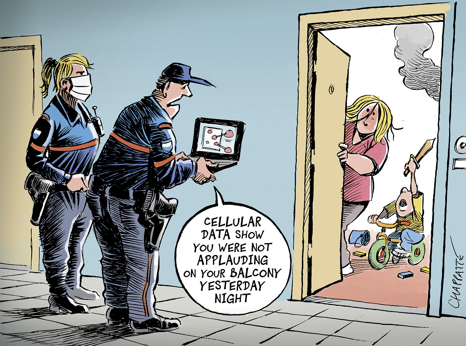 Social control | Globecartoon - Political Cartoons - Patrick Chappatte