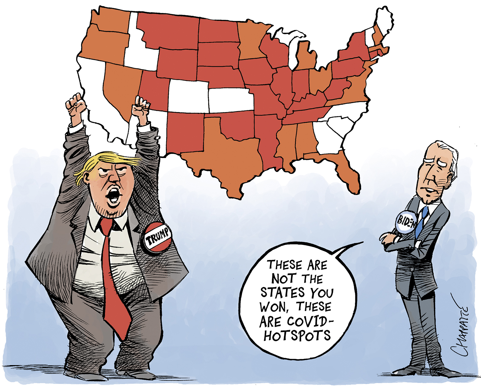 The electoral map | Globecartoon - Political Cartoons - Patrick Chappatte