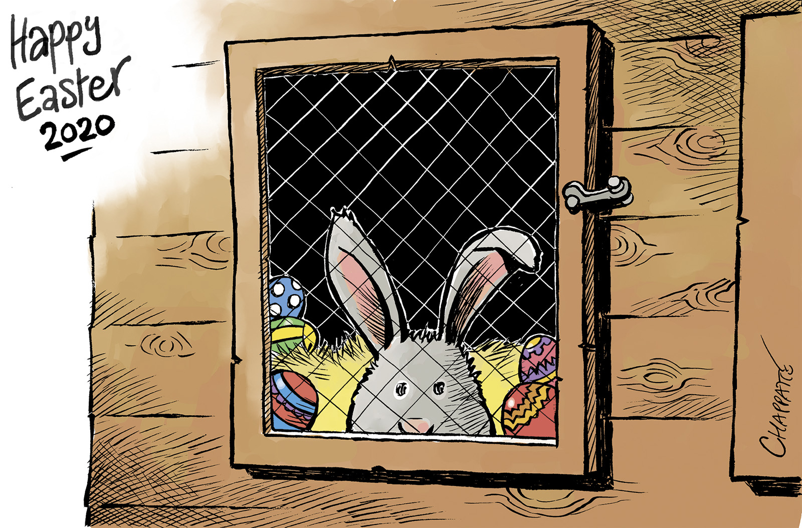 Happy Easter 2020! | Globecartoon - Political Cartoons - Patrick Chappatte